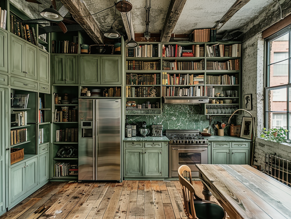 Vintage Rustic Kitchen Interior Photo on Lummi