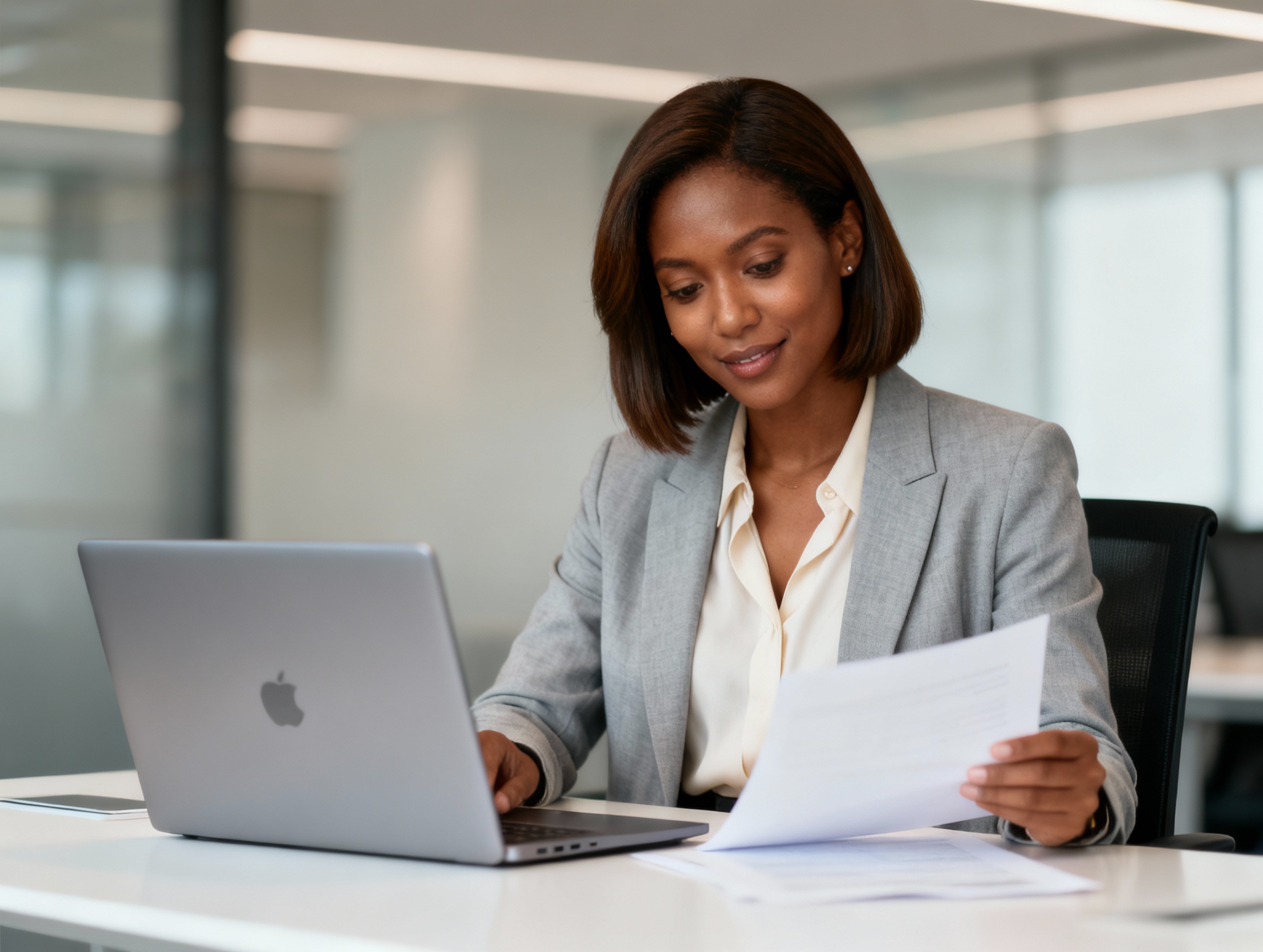 Professional Woman at Desk Photo on Lummi