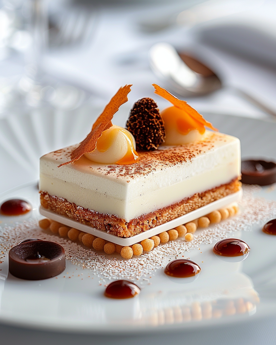 Elegant Layered Cake Presentation Photo on Lummi