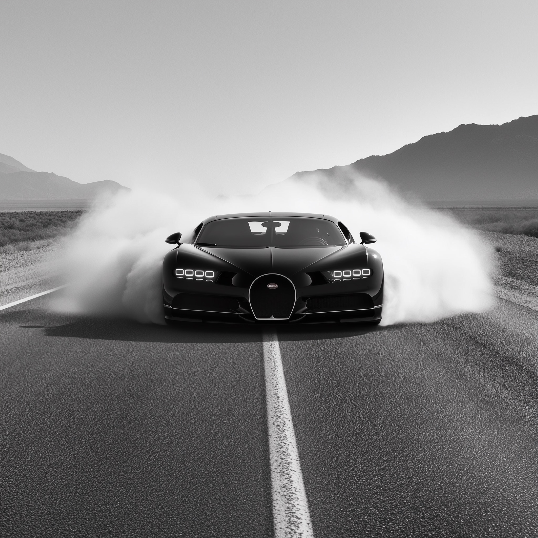 Bugatti Burnout Scene Photo on Lummi