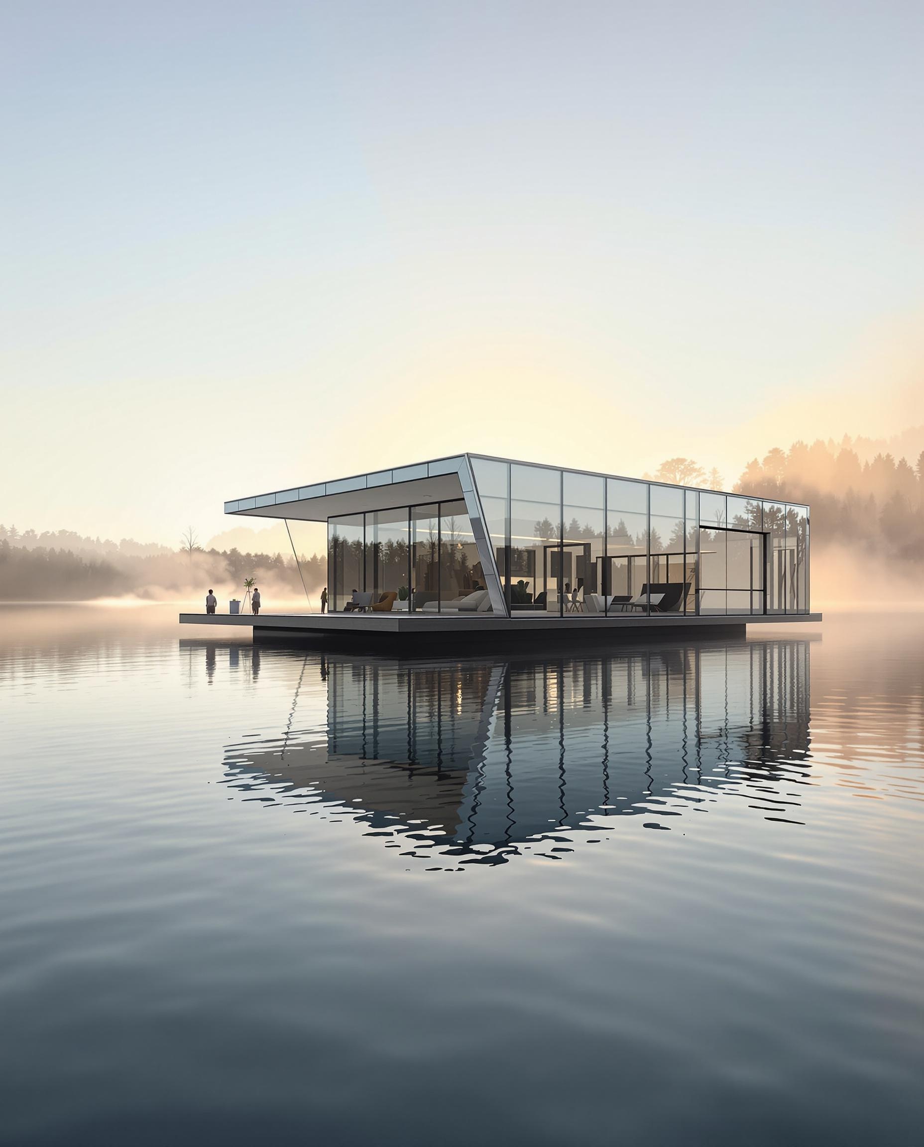 Modern Floating House Photo on Lummi