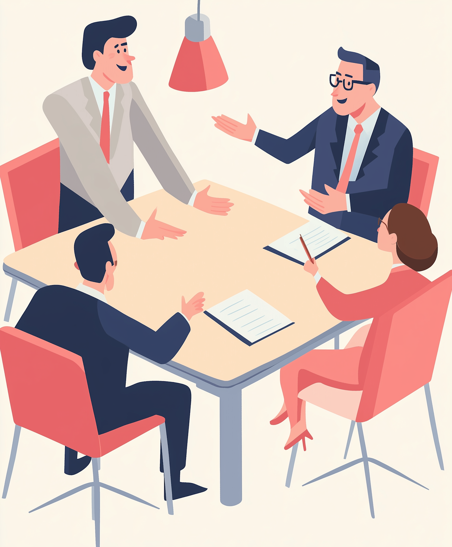 Lummi Illustration - Corporate Business Meeting Cartoon