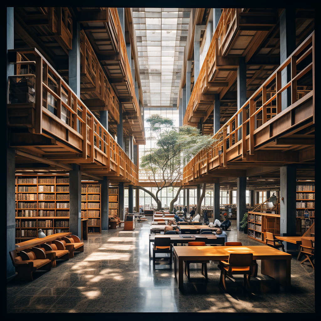 Luminous Atrium Library Photo on Lummi