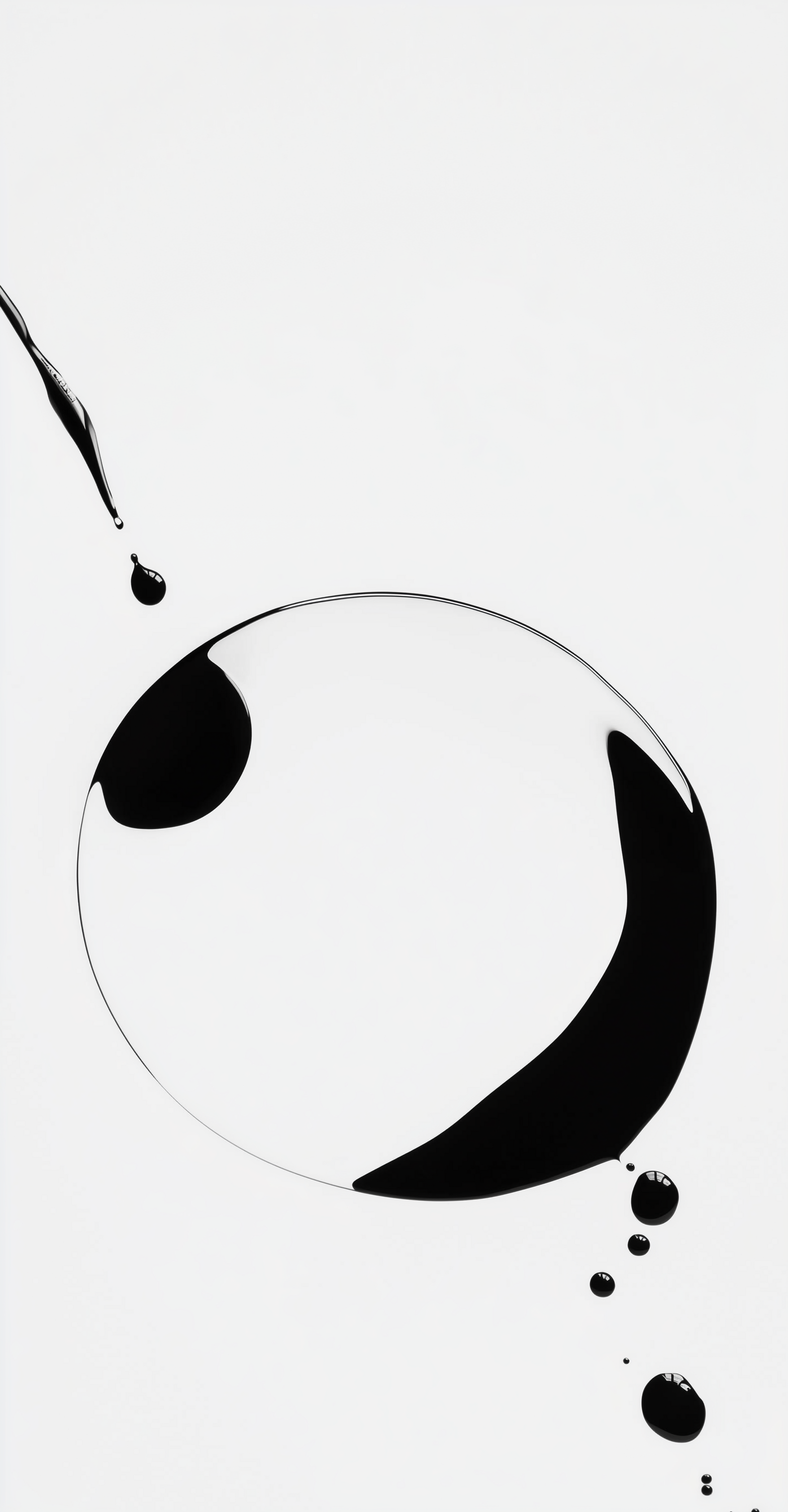 Black Ink Droplet Art Photo on Lummi