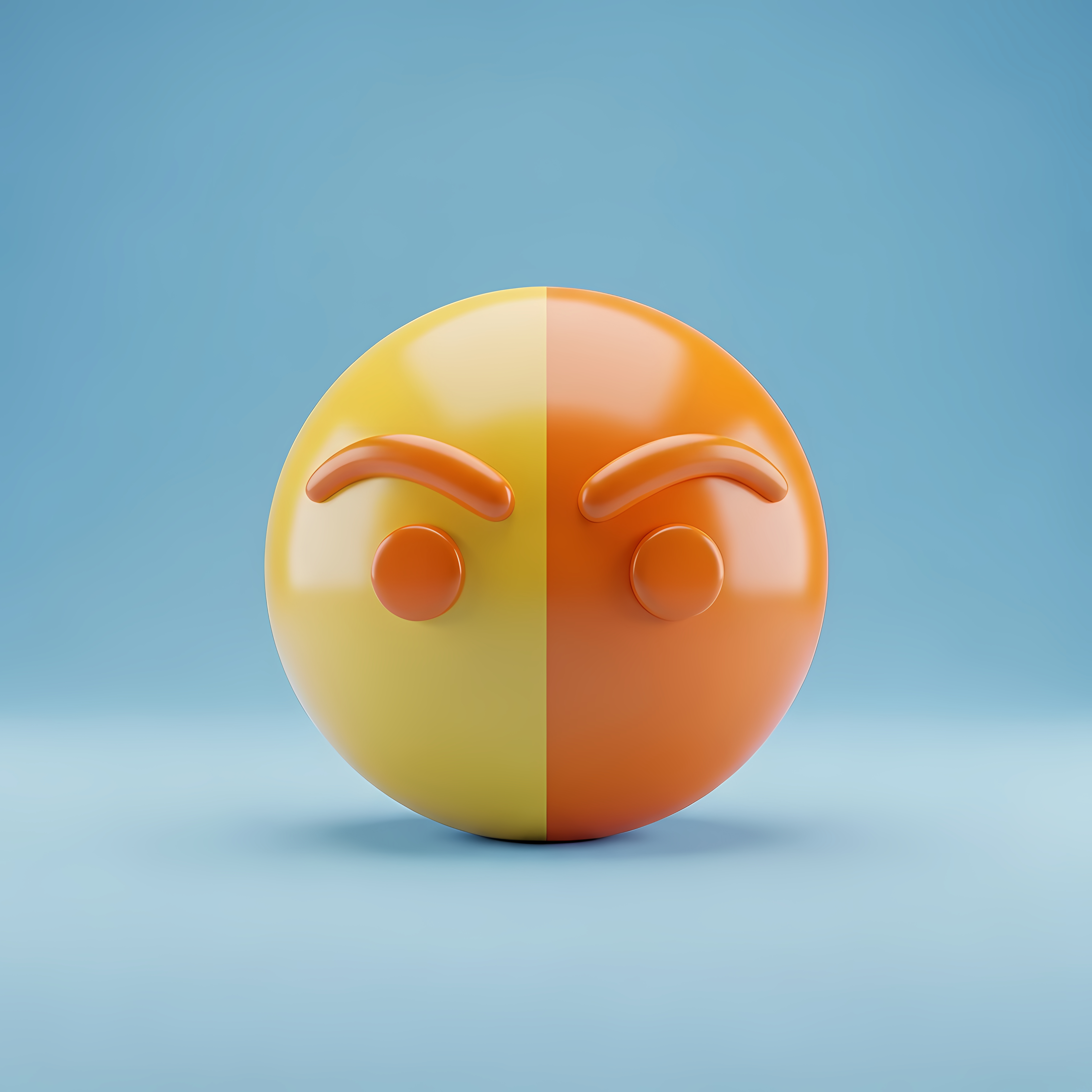 3D Split Color Emoji 3D Image on Lummi