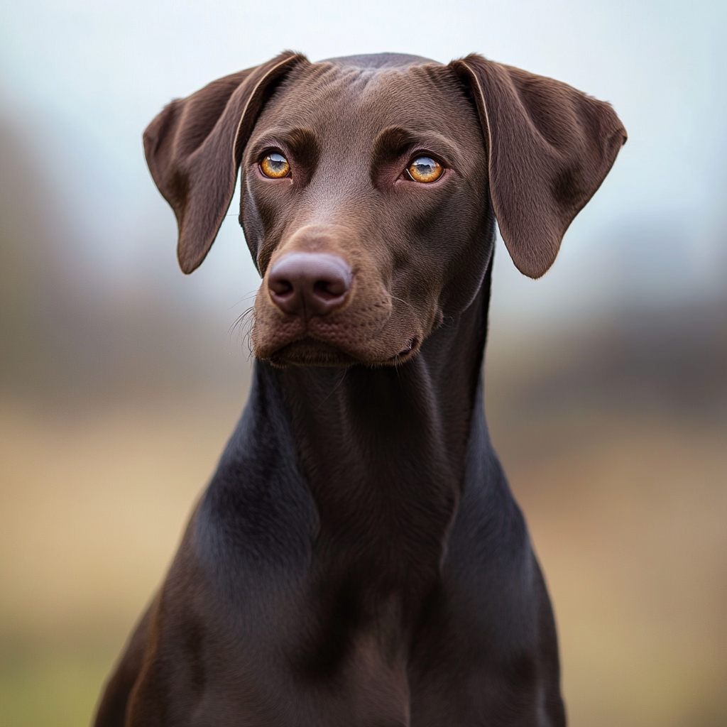 Elegant Chocolate-Brown Dog Photo on Lummi