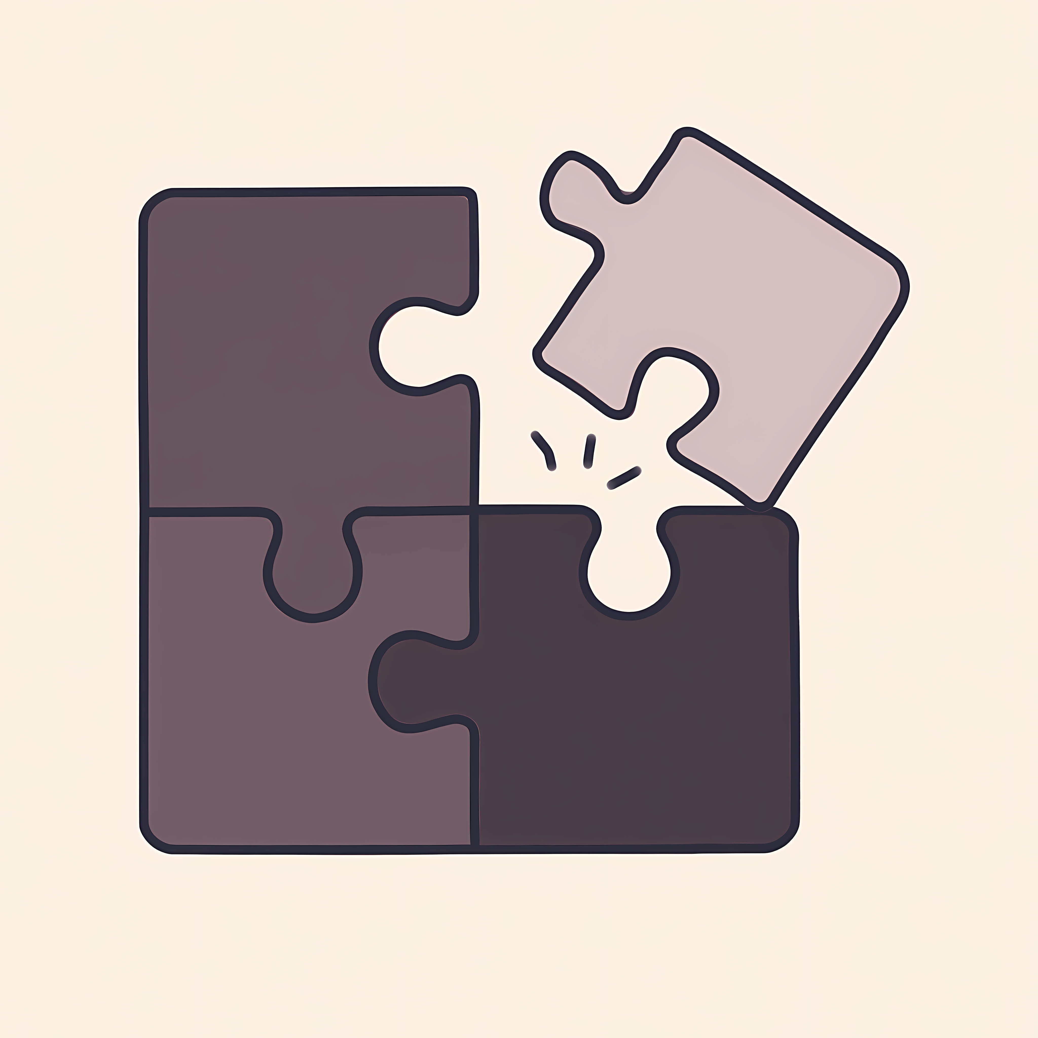 Minimalist Puzzle Art Illustration on Lummi