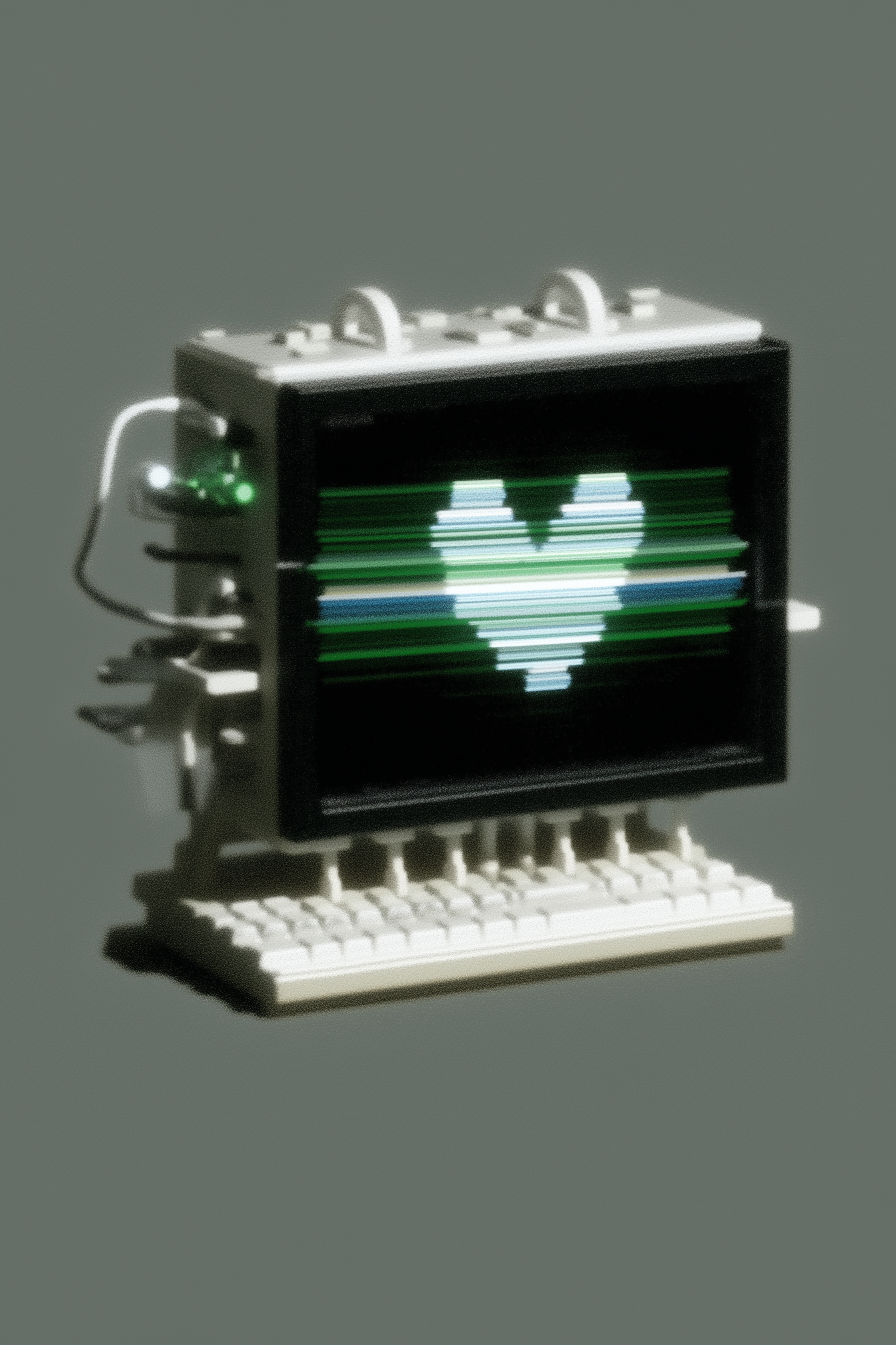 LEGO Retro Computer Illustration on Lummi