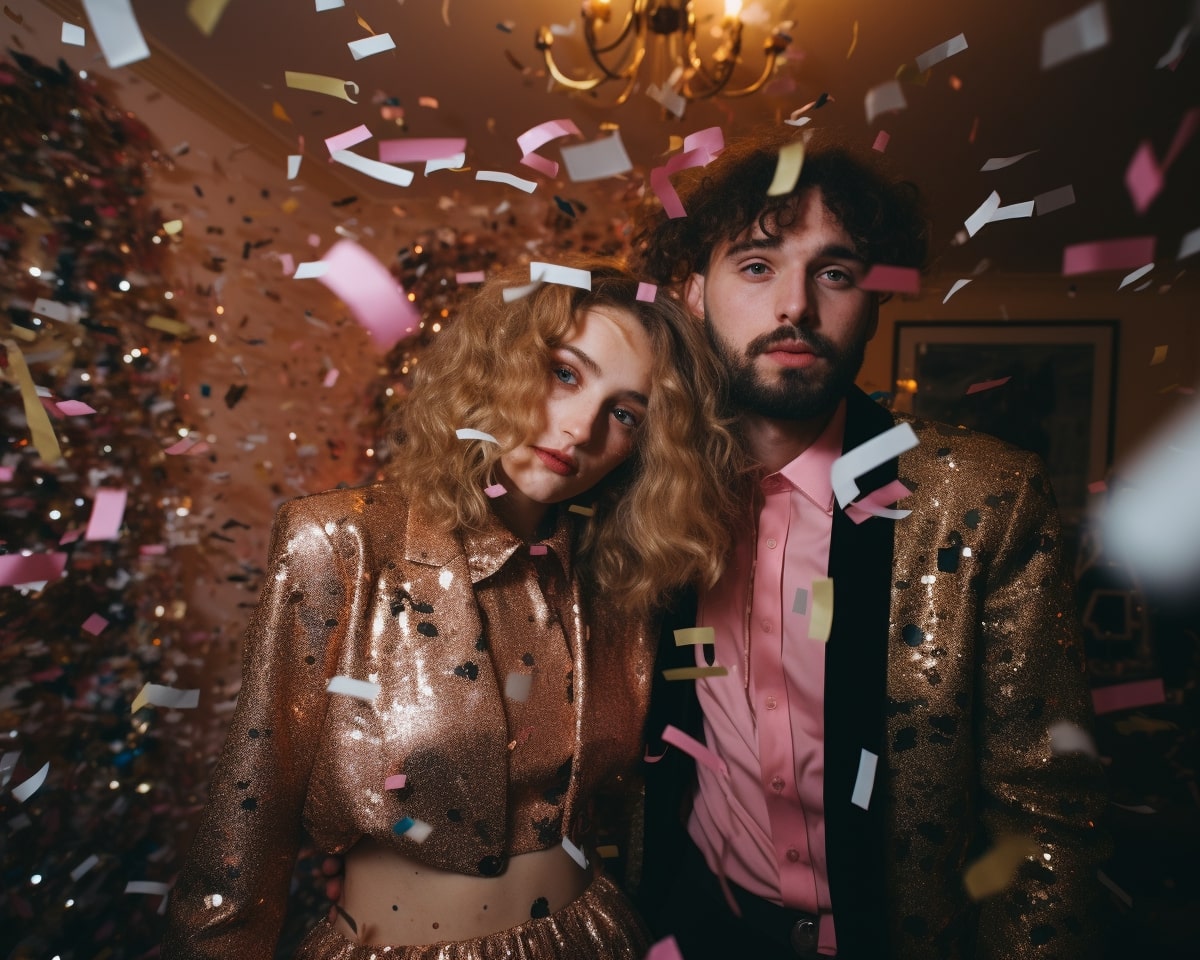 Celebratory Confetti Duo Photo on Lummi