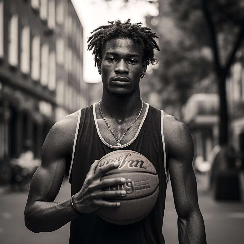 Confident Gaze of the Urban Baller Photo on Lummi