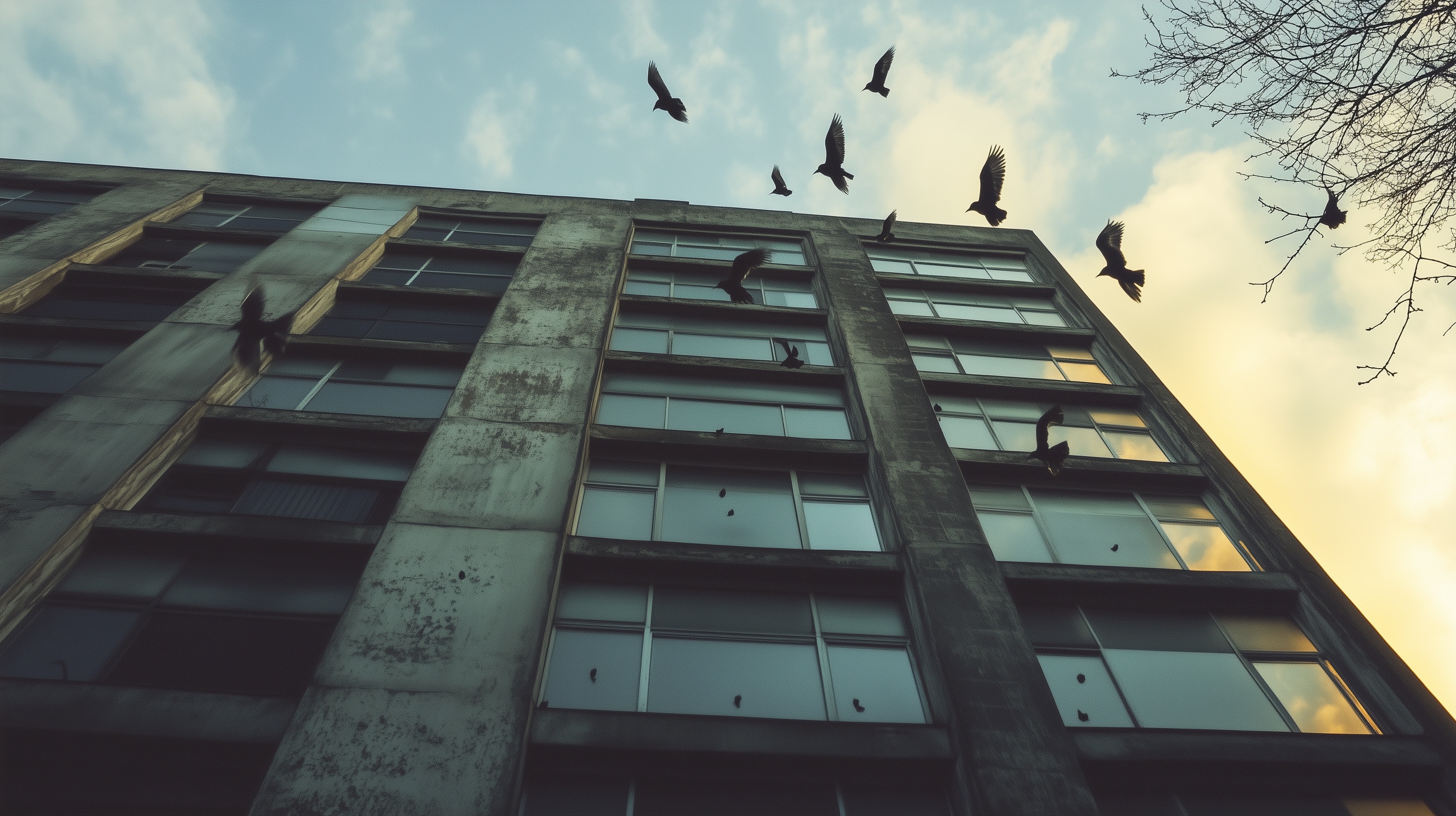 Aged Building with Birds Photo on Lummi