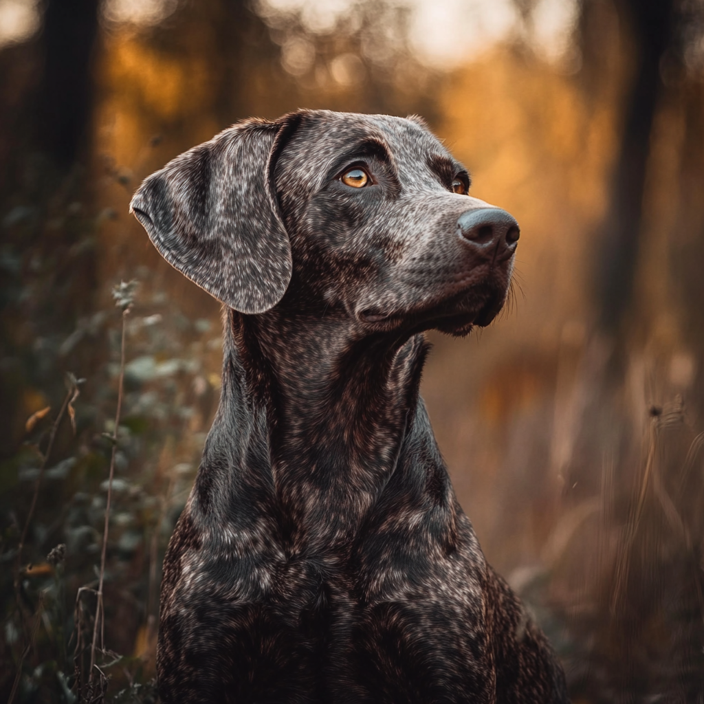 Striking Portrait of a Speckled Dog Photo on Lummi