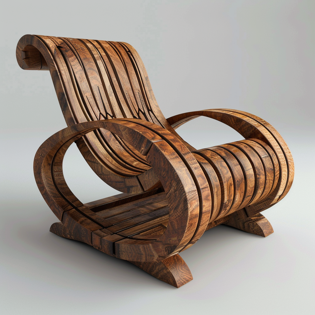 Modern Crafted Wooden Chair Photo on Lummi