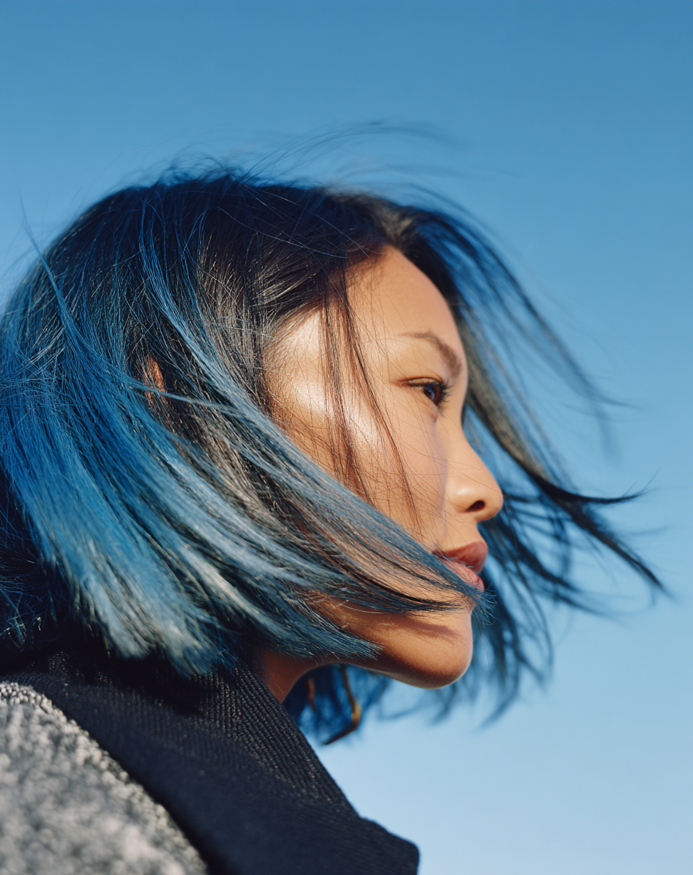 Profile of Blue-Haired Person Photo on Lummi