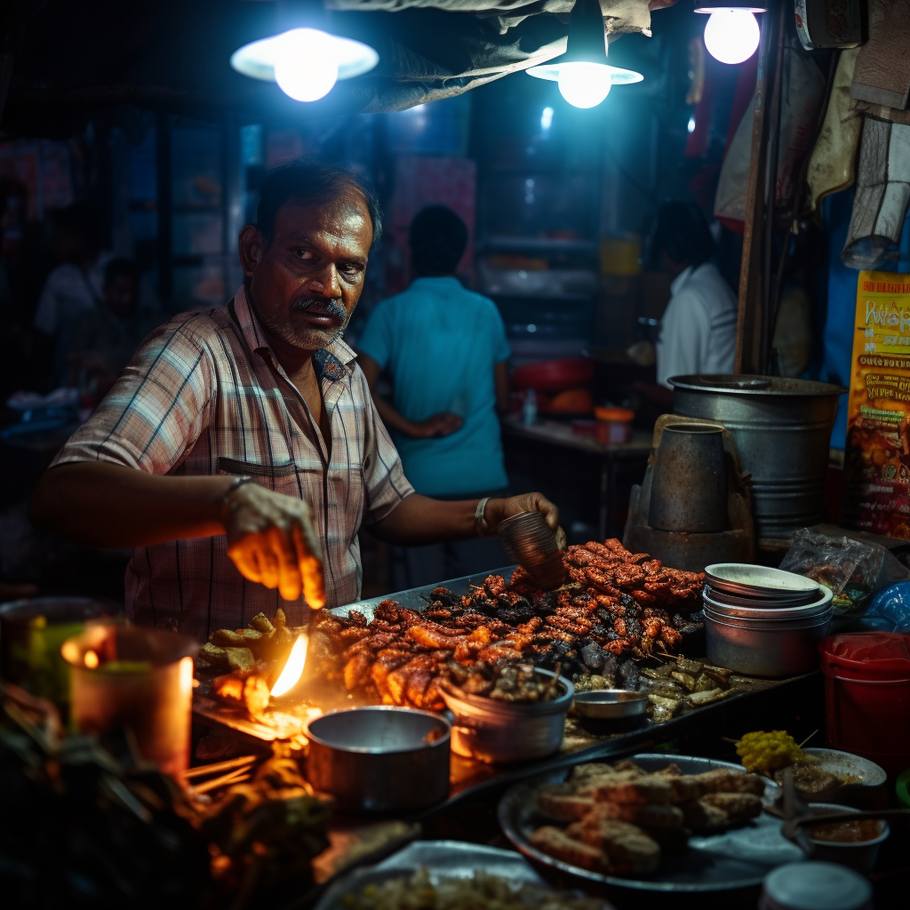 Street Food Maestro at Night Photo on Lummi