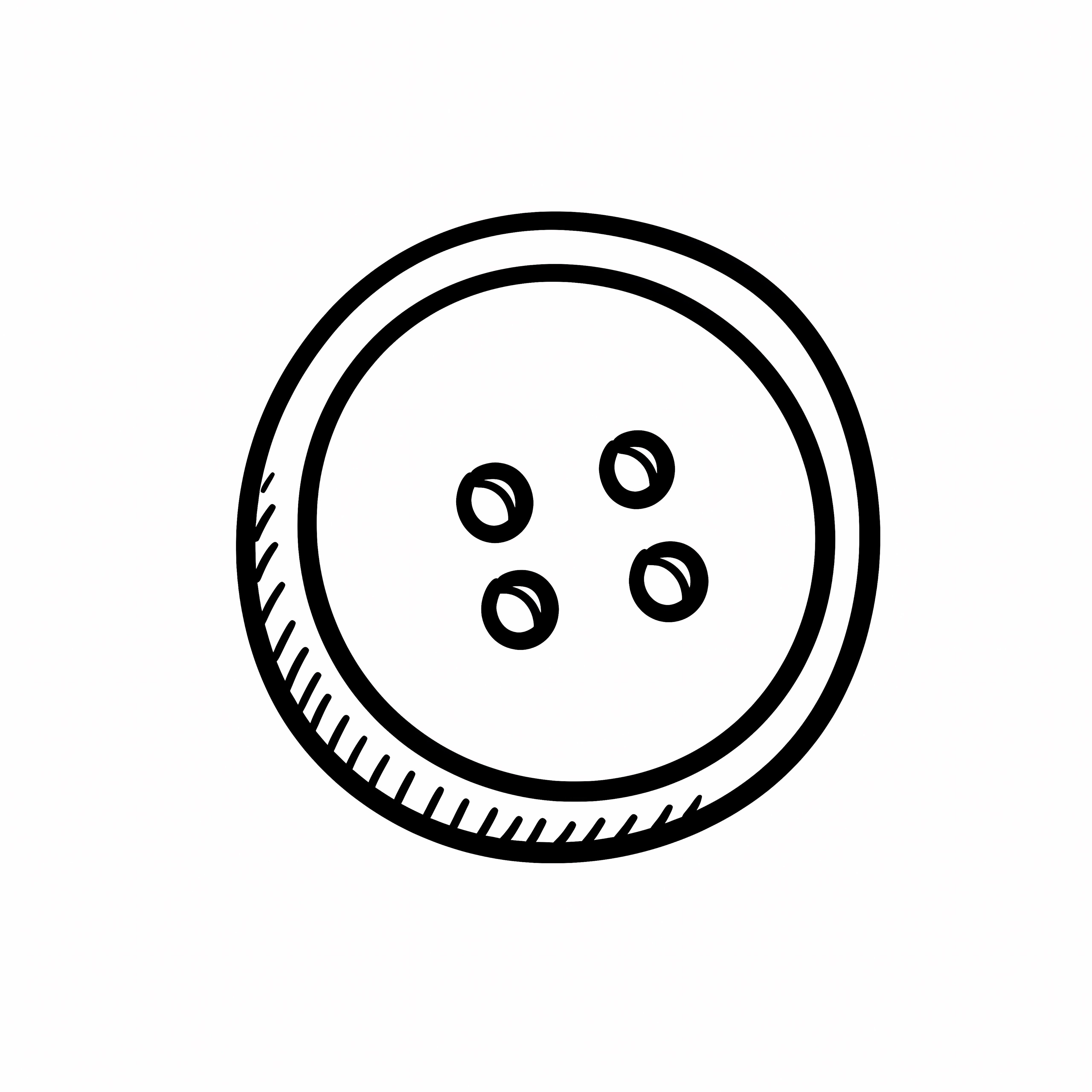 Minimalist Button Sketch Illustration on Lummi