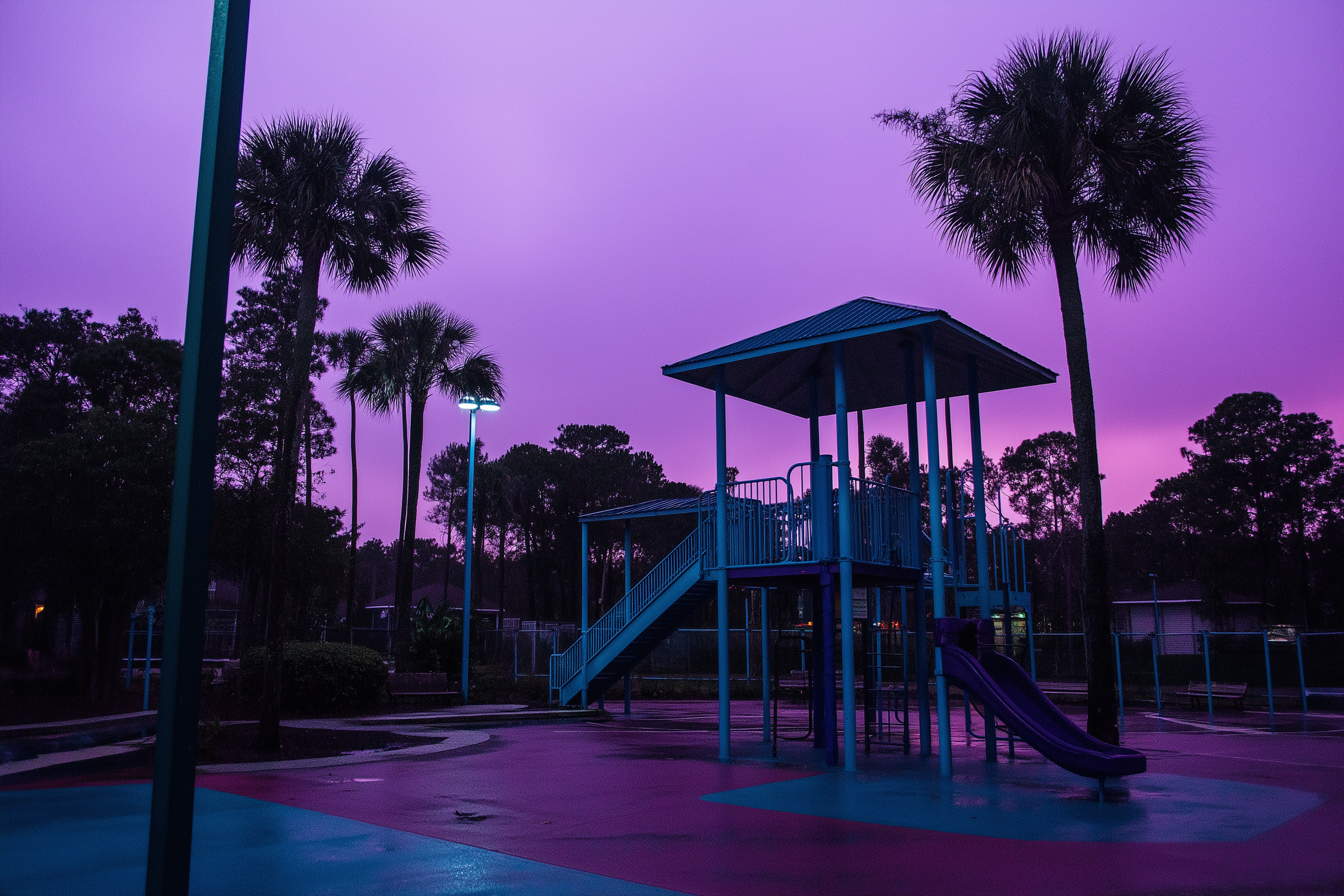 Playground Under Purple Sky Photo on Lummi