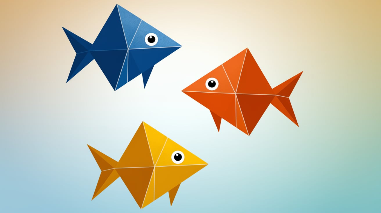 Origami Fish Design Illustration on Lummi