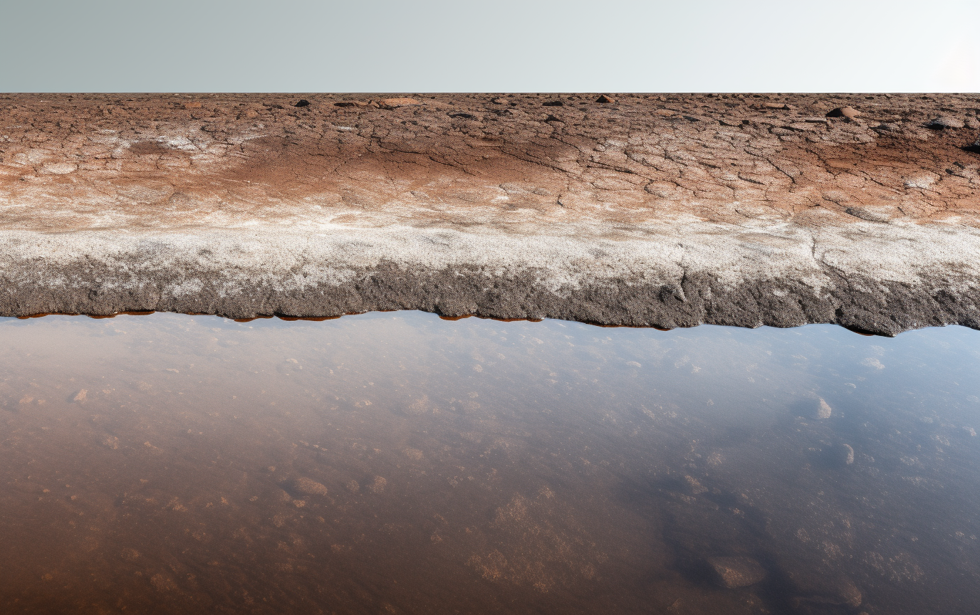 Contrasting Layers of Arid Crust and Subterranean Waters Photo on Lummi