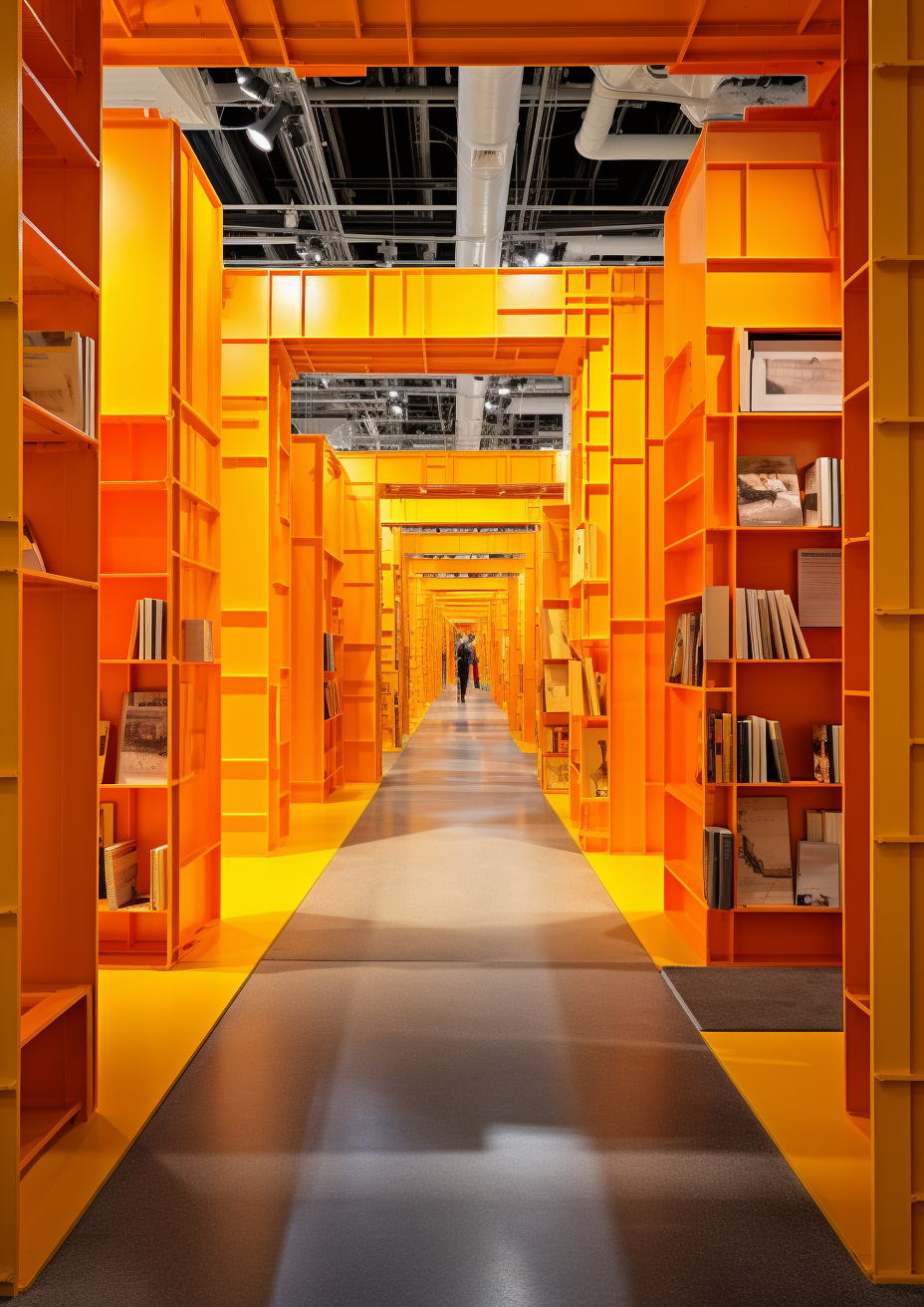 The Orange Library Aisle Photo on Lummi