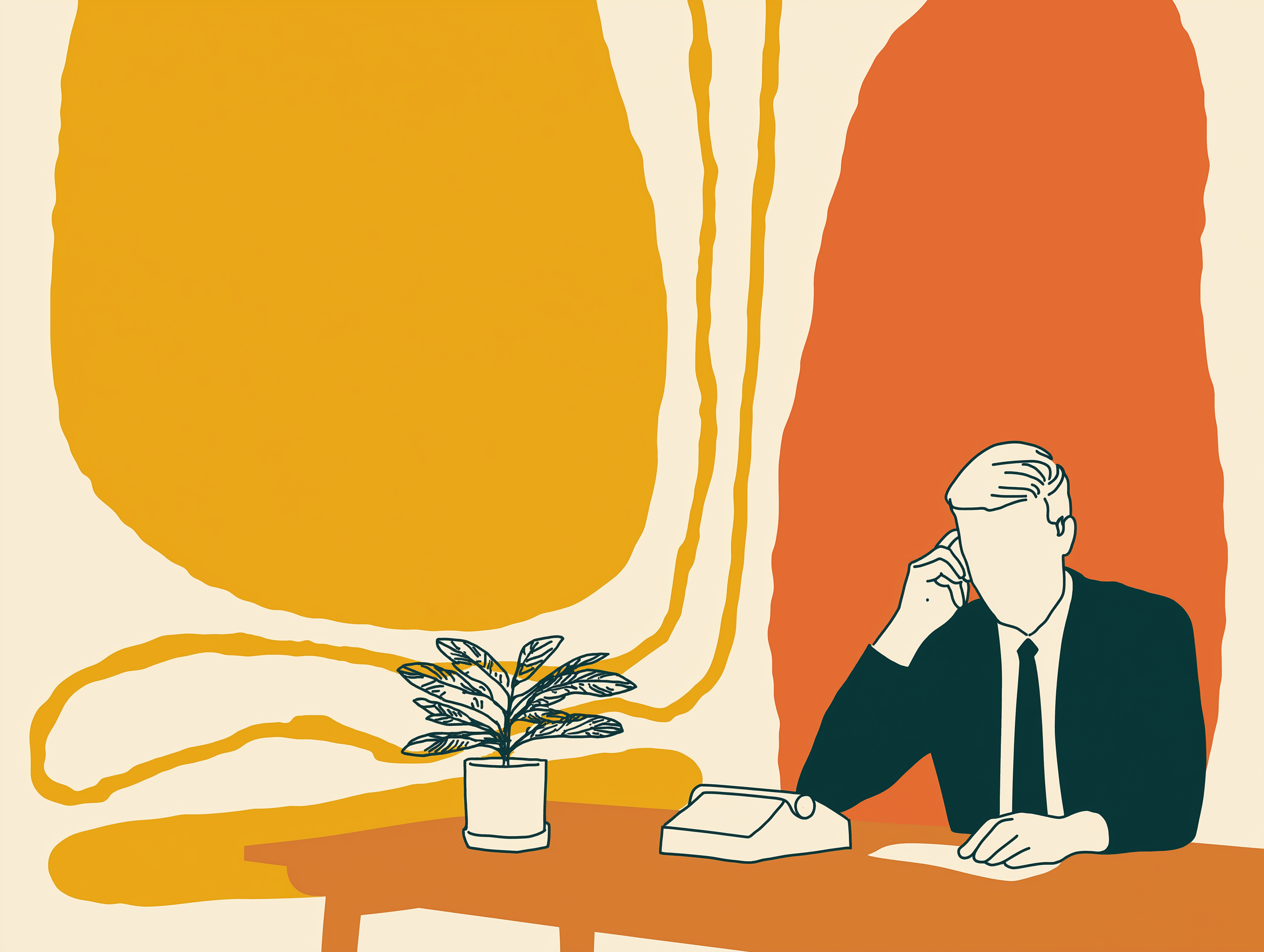 Abstract Desk Scene Illustration on Lummi