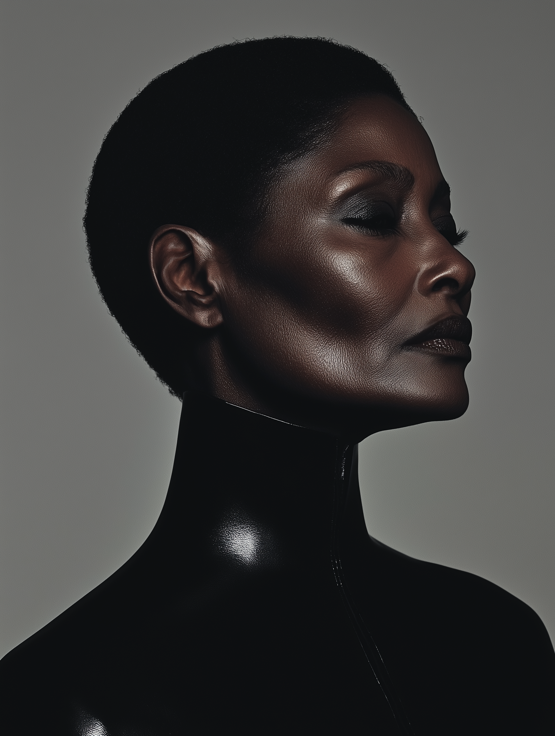 Striking Portrait in Profile Photo on Lummi