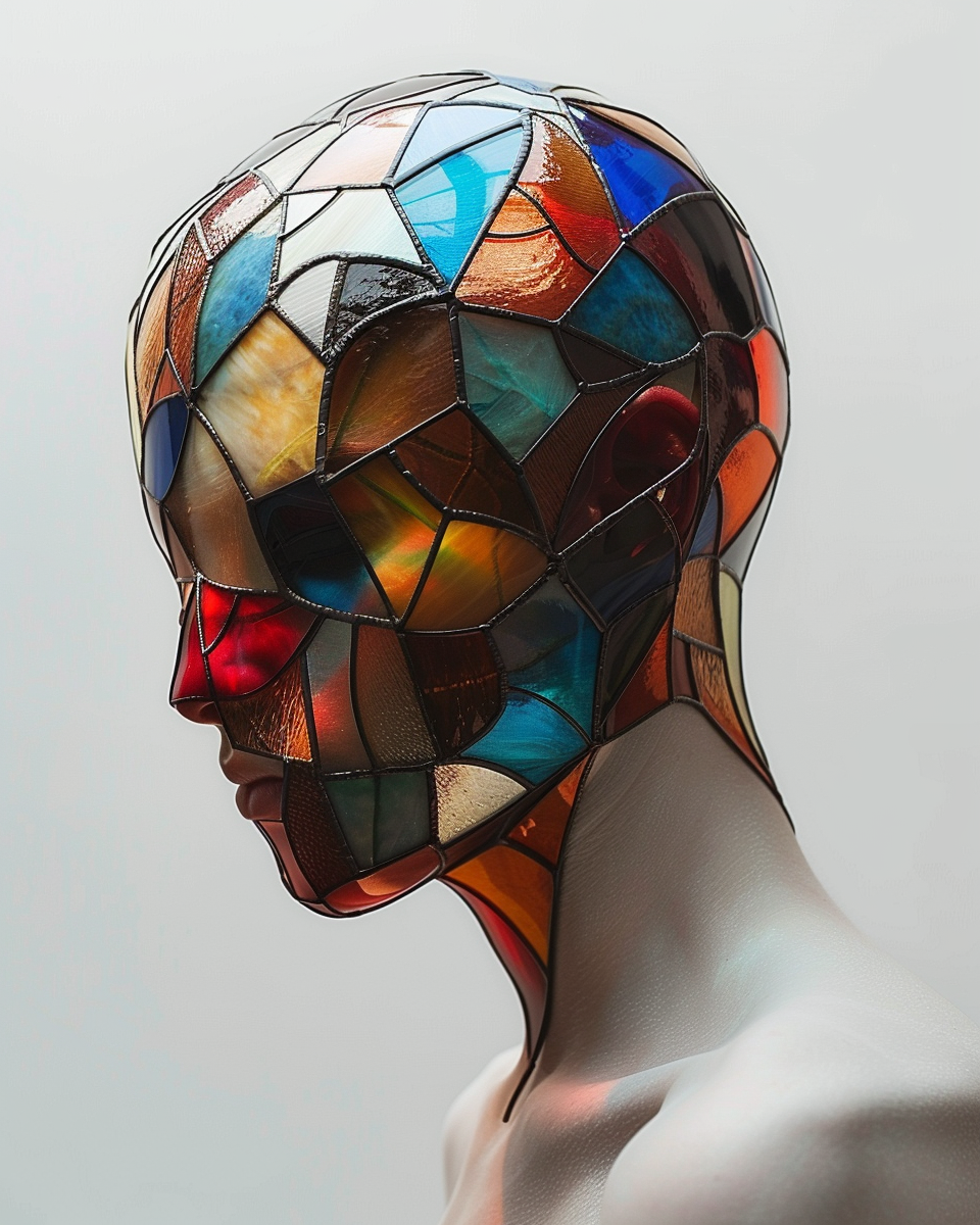Mosaic Mask Portrait Photo on Lummi