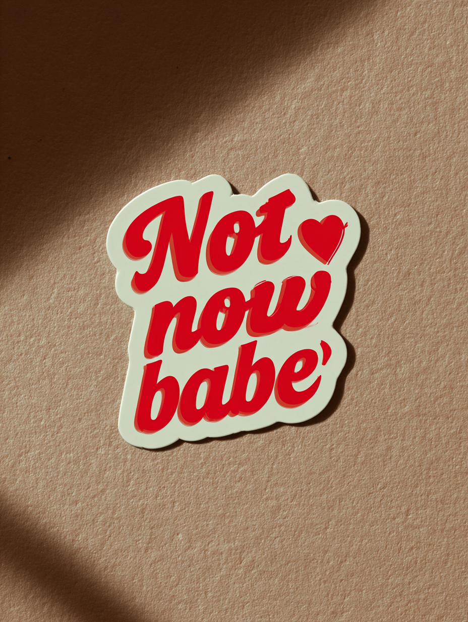 Not Now Babe Sticker Photo on Lummi
