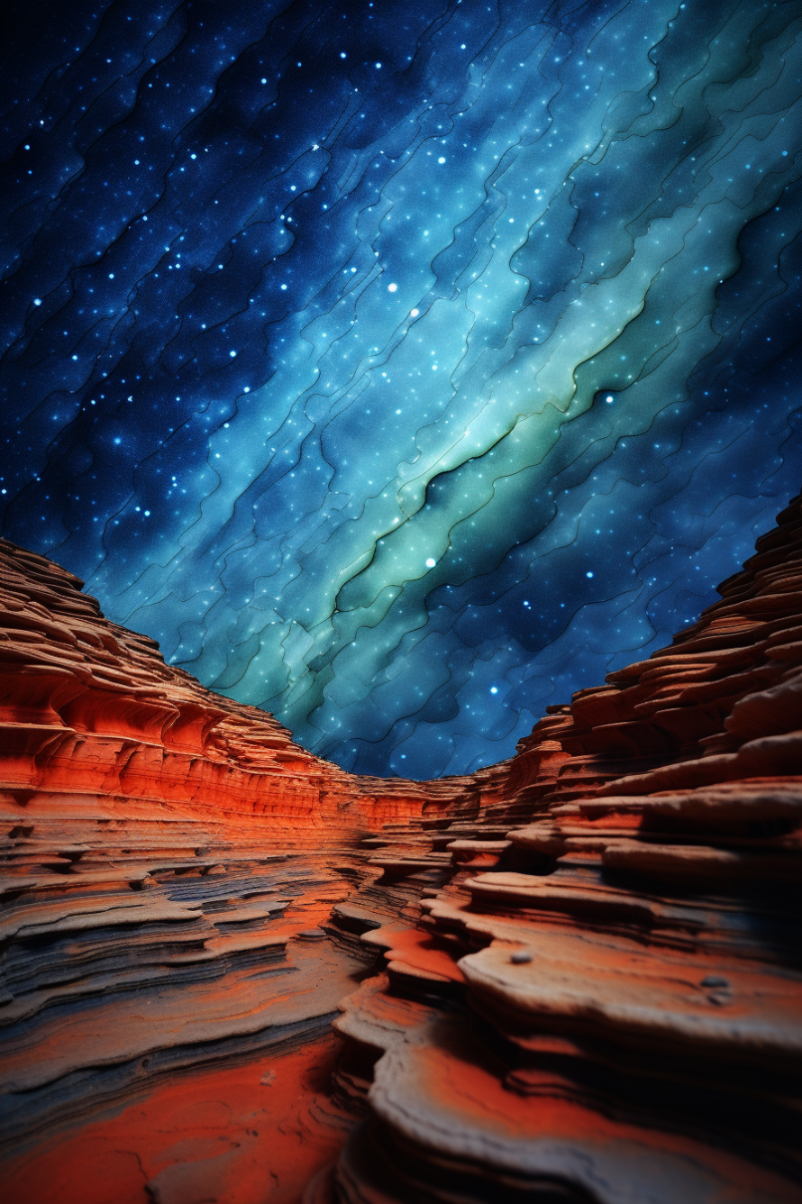 Lummi Photo - Celestial Sediments: A Symphony of Earth and Stars