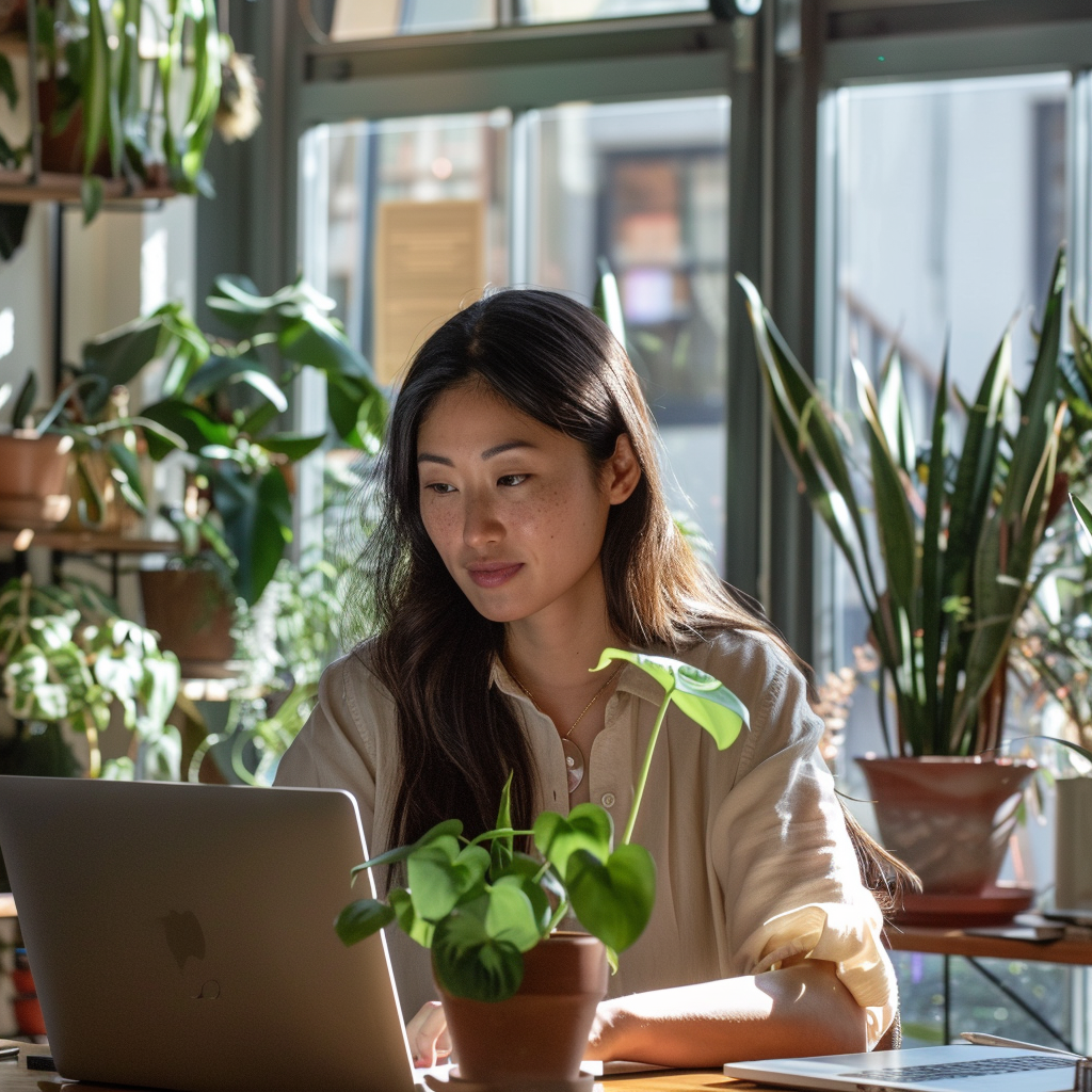 Woman Working with Plants Photo on Lummi