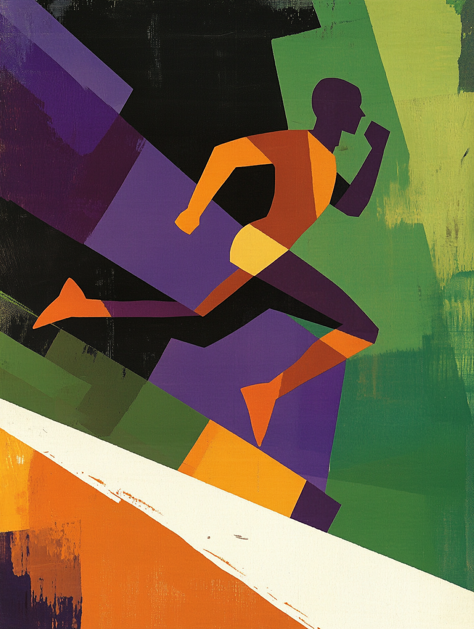 Abstract Runner Illustration on Lummi