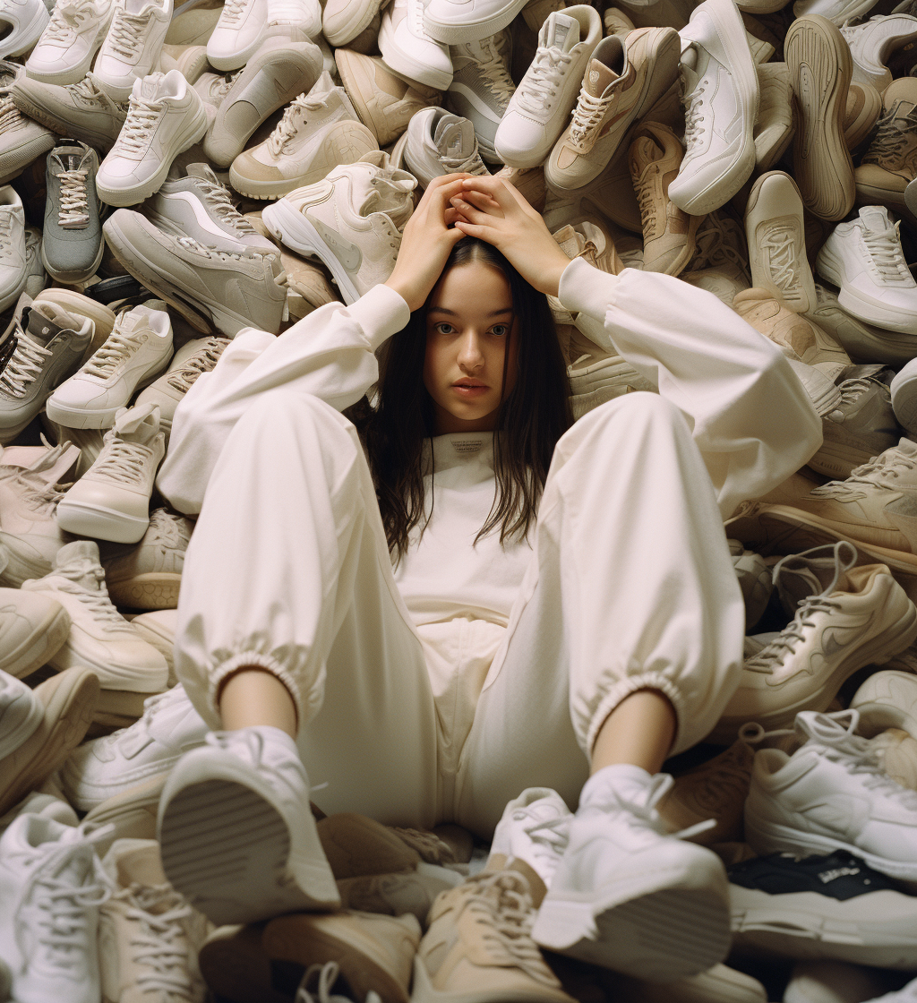 Monochrome Sneaker Solitude Photo on Lummi