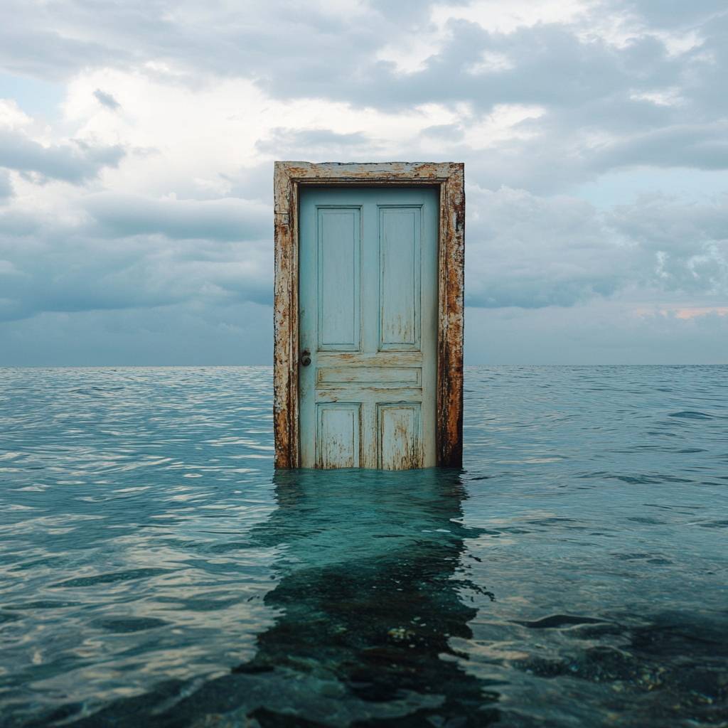 Solitary Door in Ocean Photo on Lummi