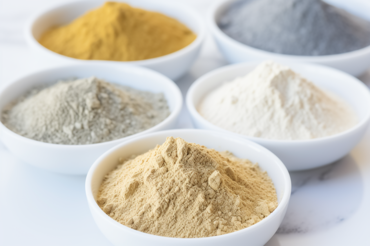 Assorted Culinary Powders Display in Arc Photo on Lummi