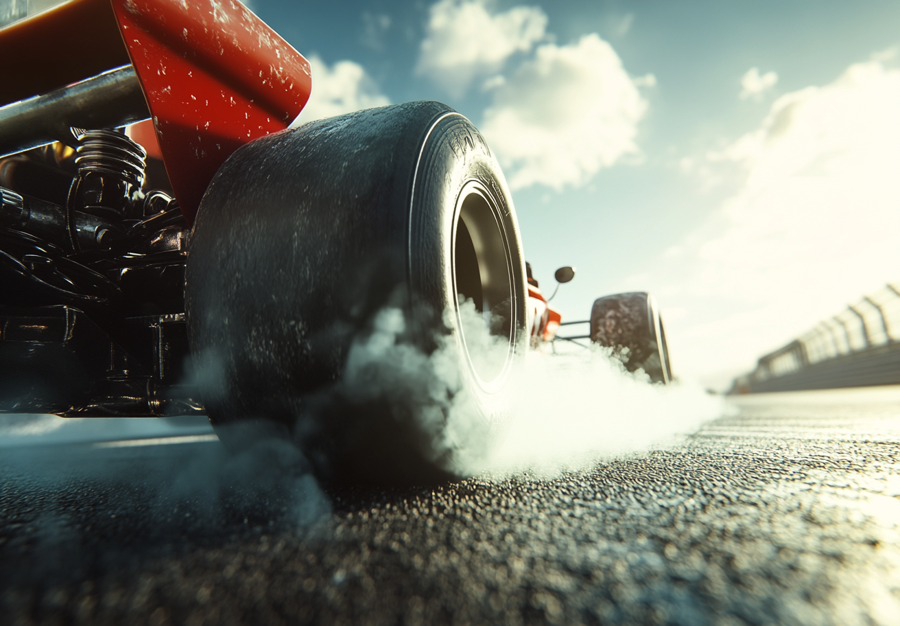 Dramatic Race Track Car Maneuver Photo on Lummi