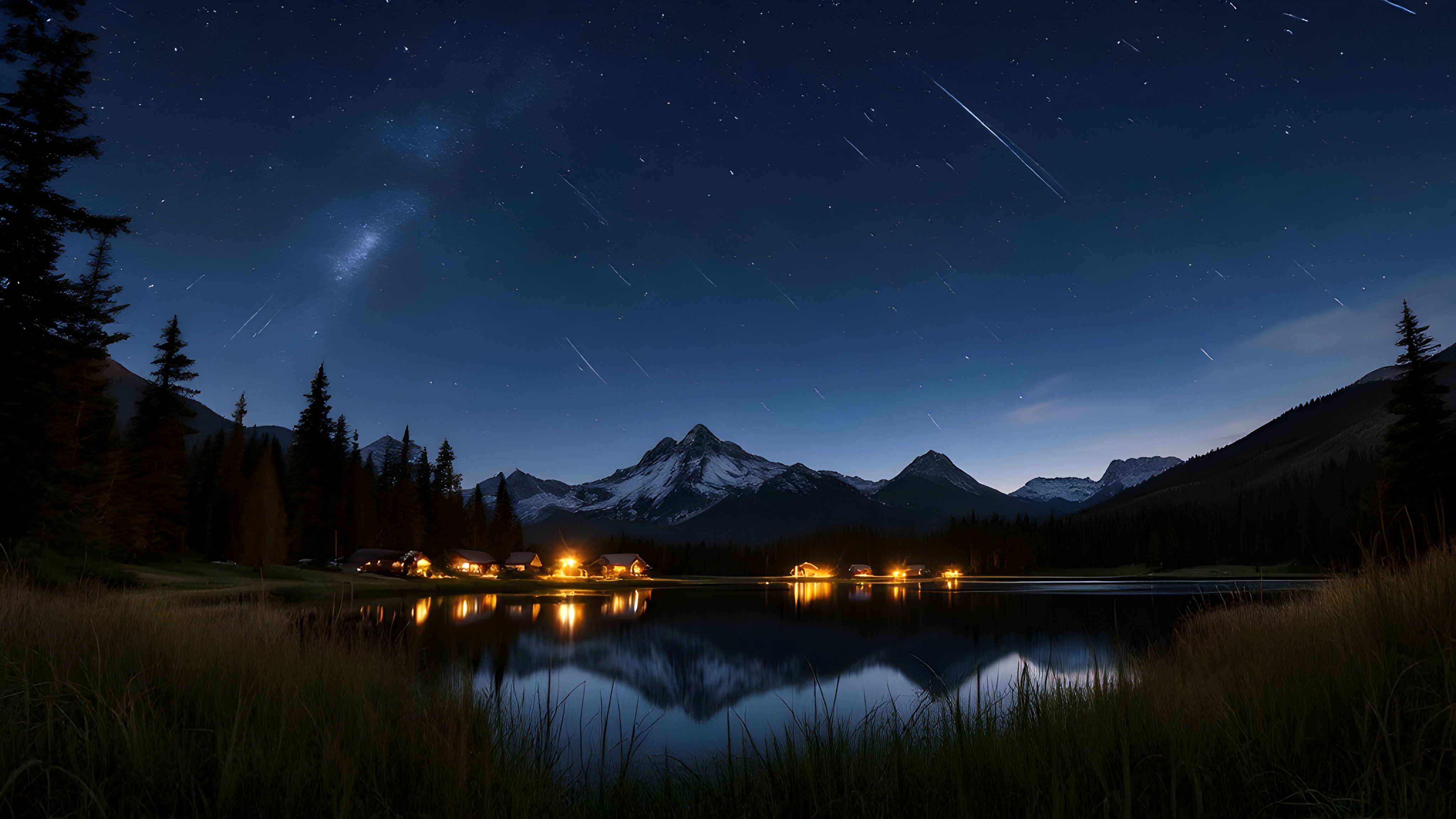 Starry Night Landscape Photo on Lummi