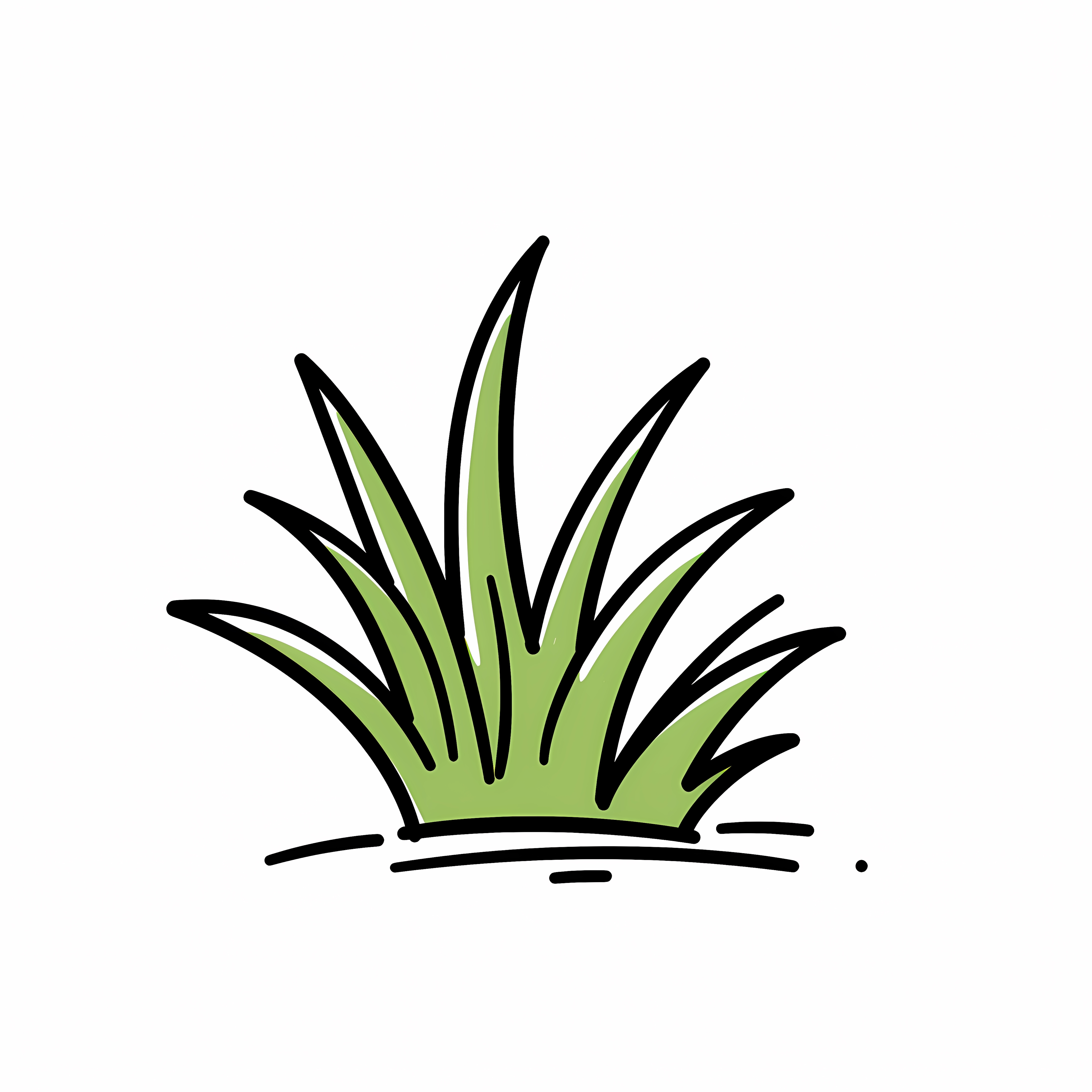 Cartoon Grass Tuft Illustration on Lummi