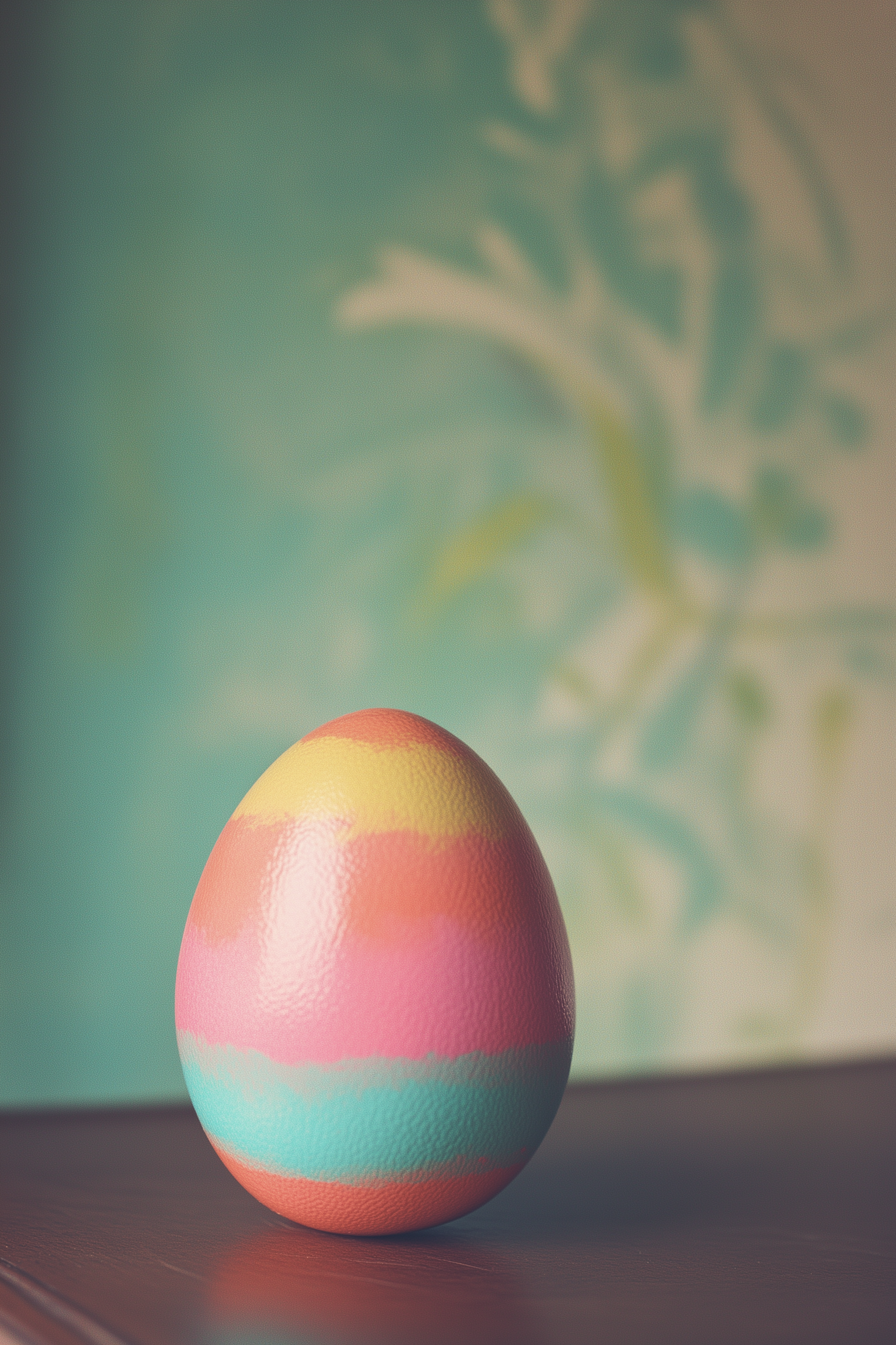 Colorful Striped Egg Photo on Lummi
