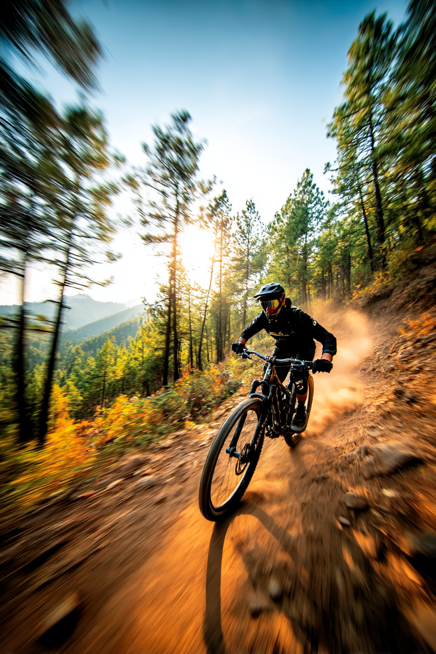 Mountain Biker Action Photo on Lummi