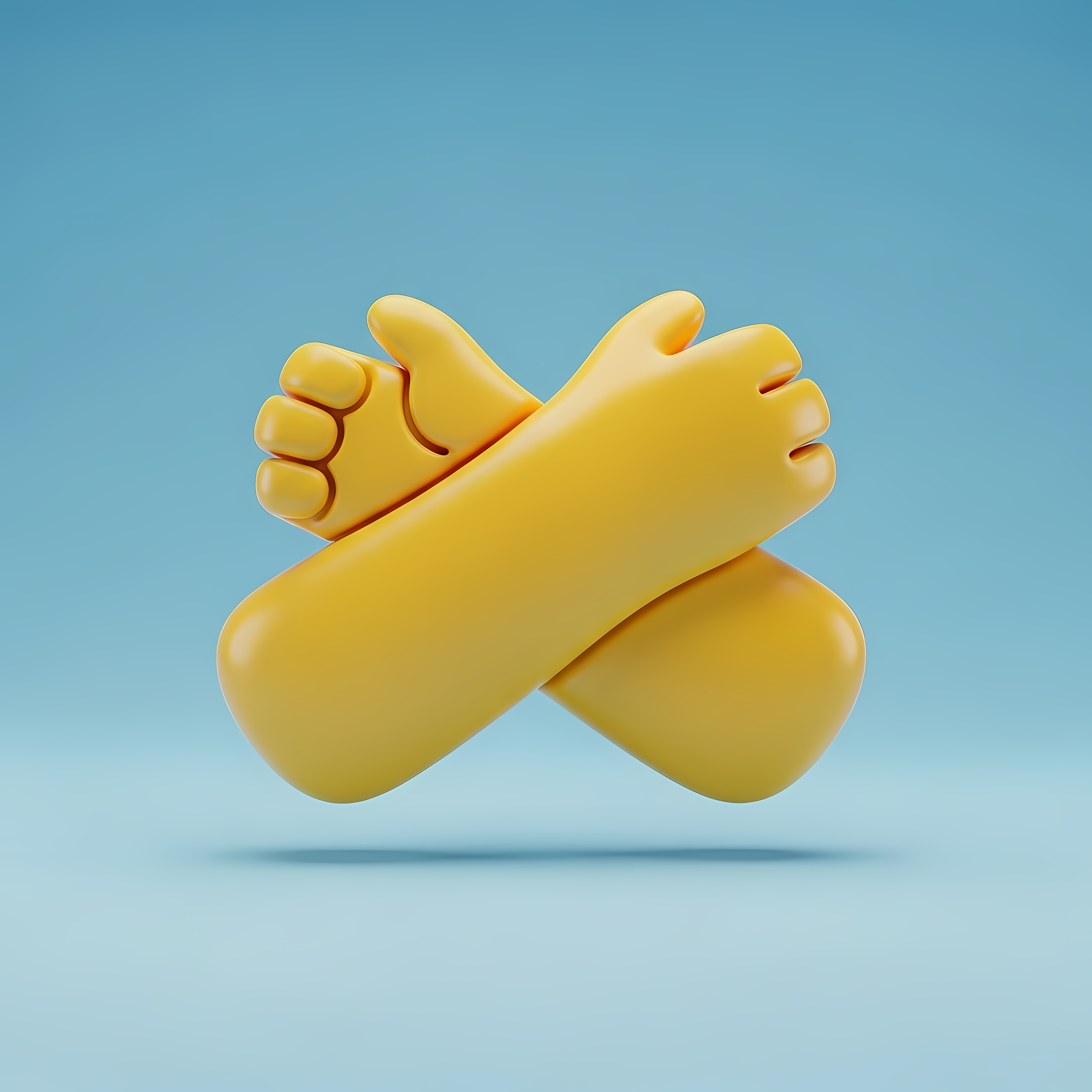 Crossed Cartoon Arms 3D Image on Lummi
