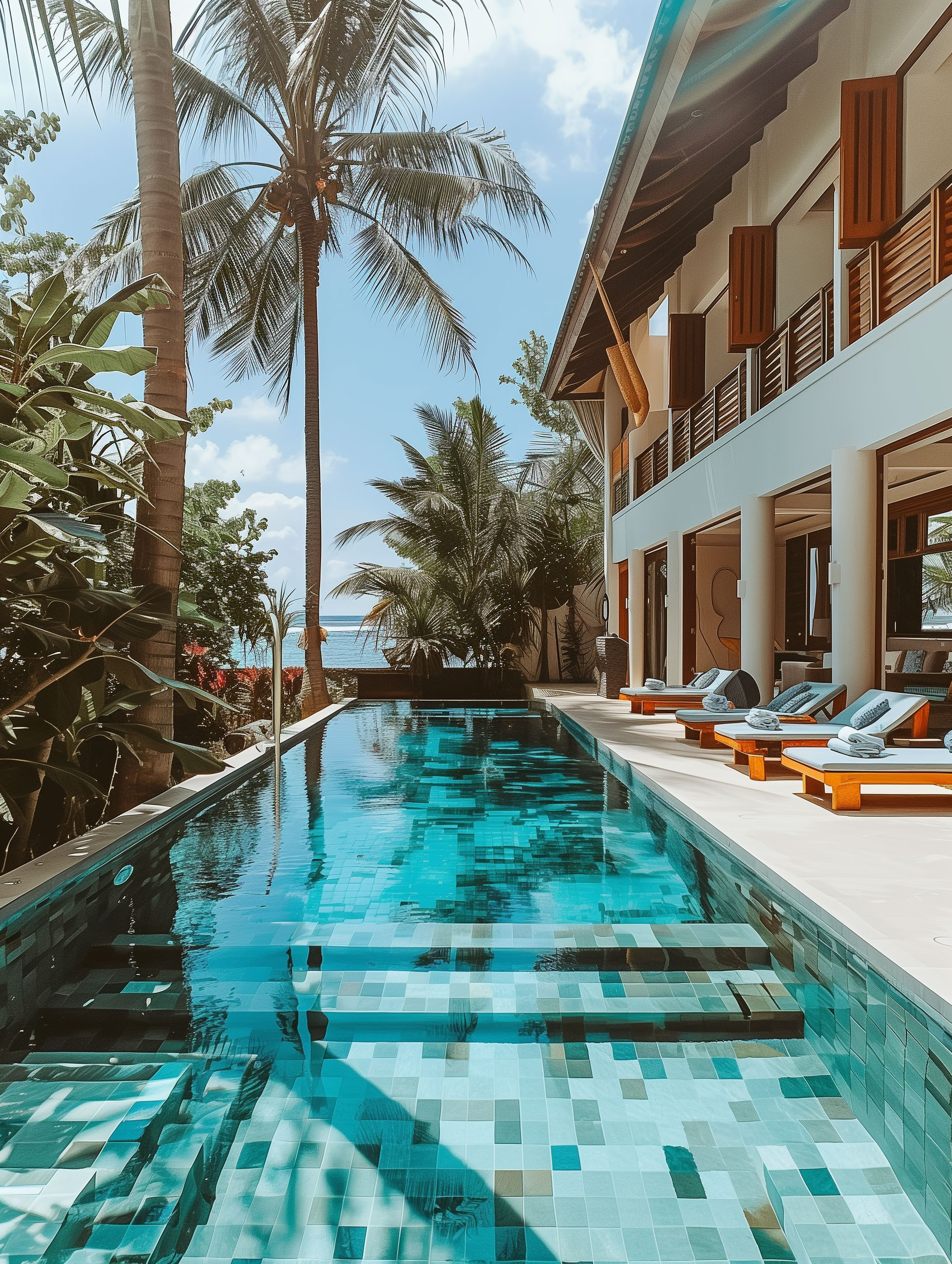 Luxurious Tropical Resort Pool Photo on Lummi