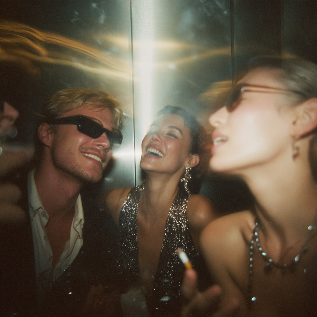 Elevator Party Scene Photo on Lummi