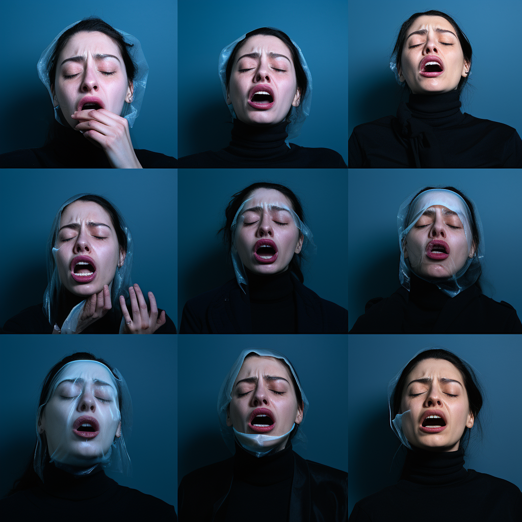 Encapsulated Emotions: A Sequence of Suffocation Photo on Lummi