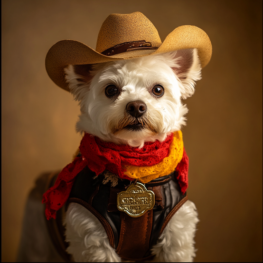 Cowboy Dog Portrait Photo on Lummi