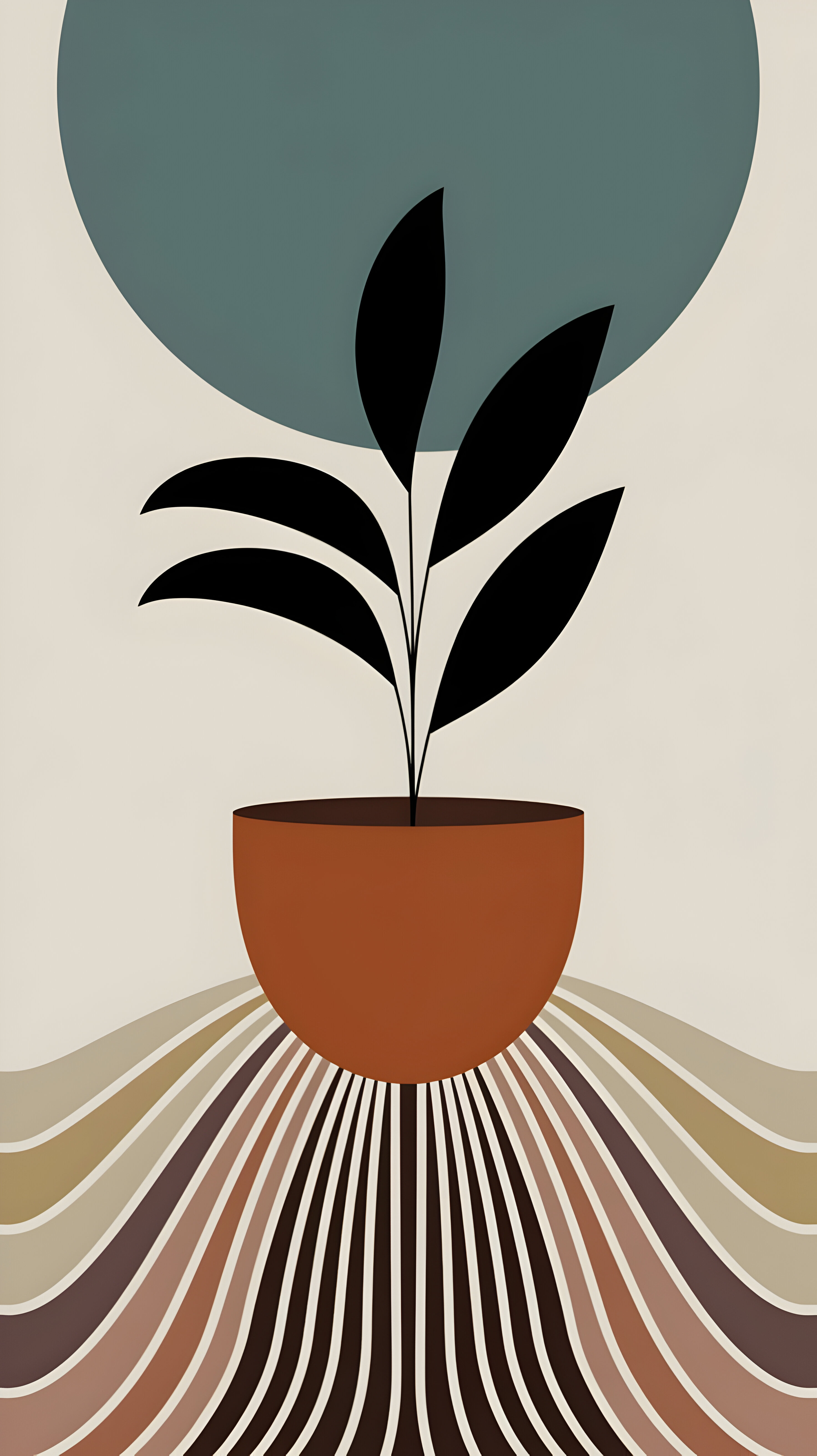 Minimalist Plant Art Illustration on Lummi