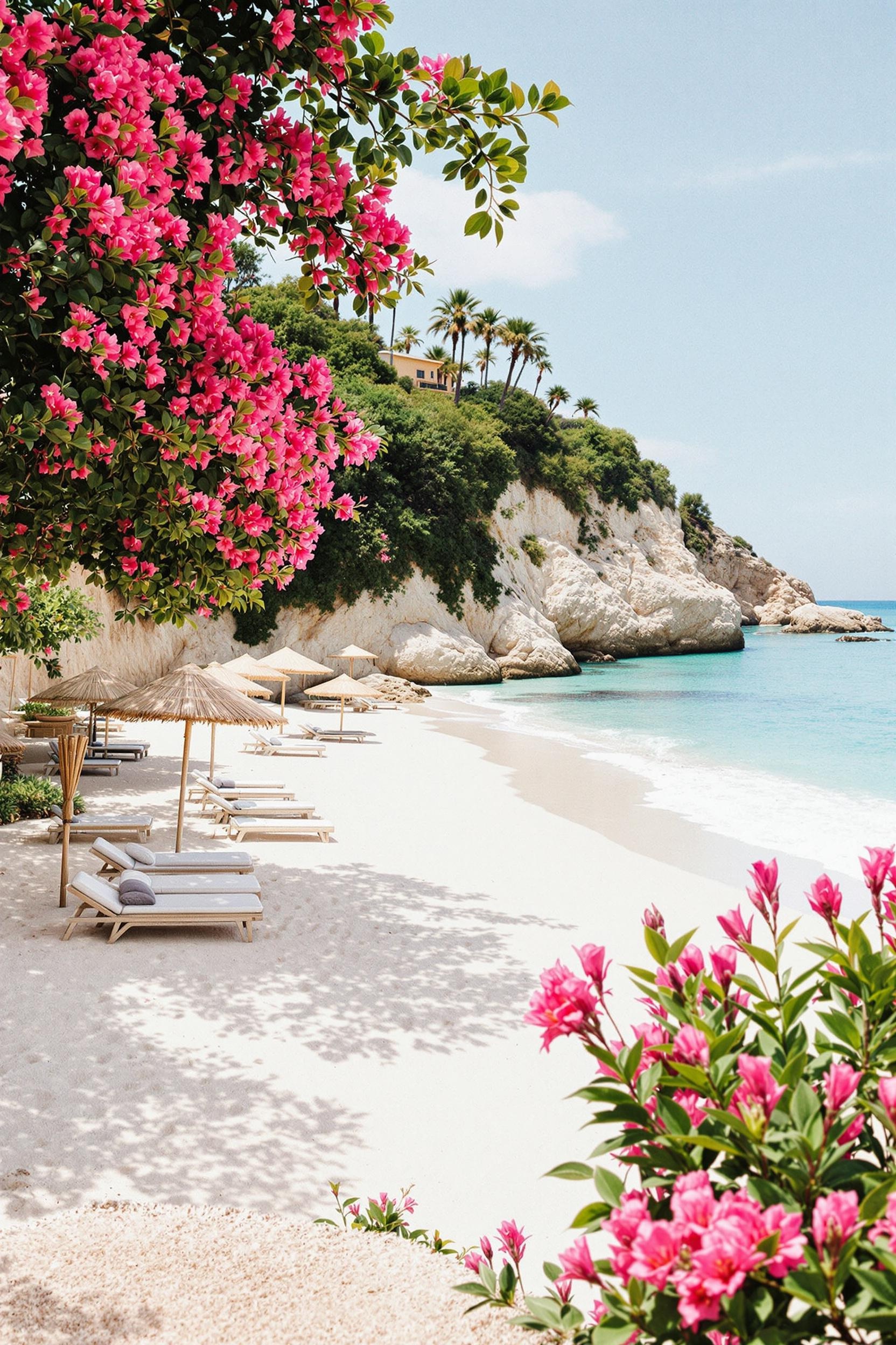 Tropical Beach Scene Photo on Lummi