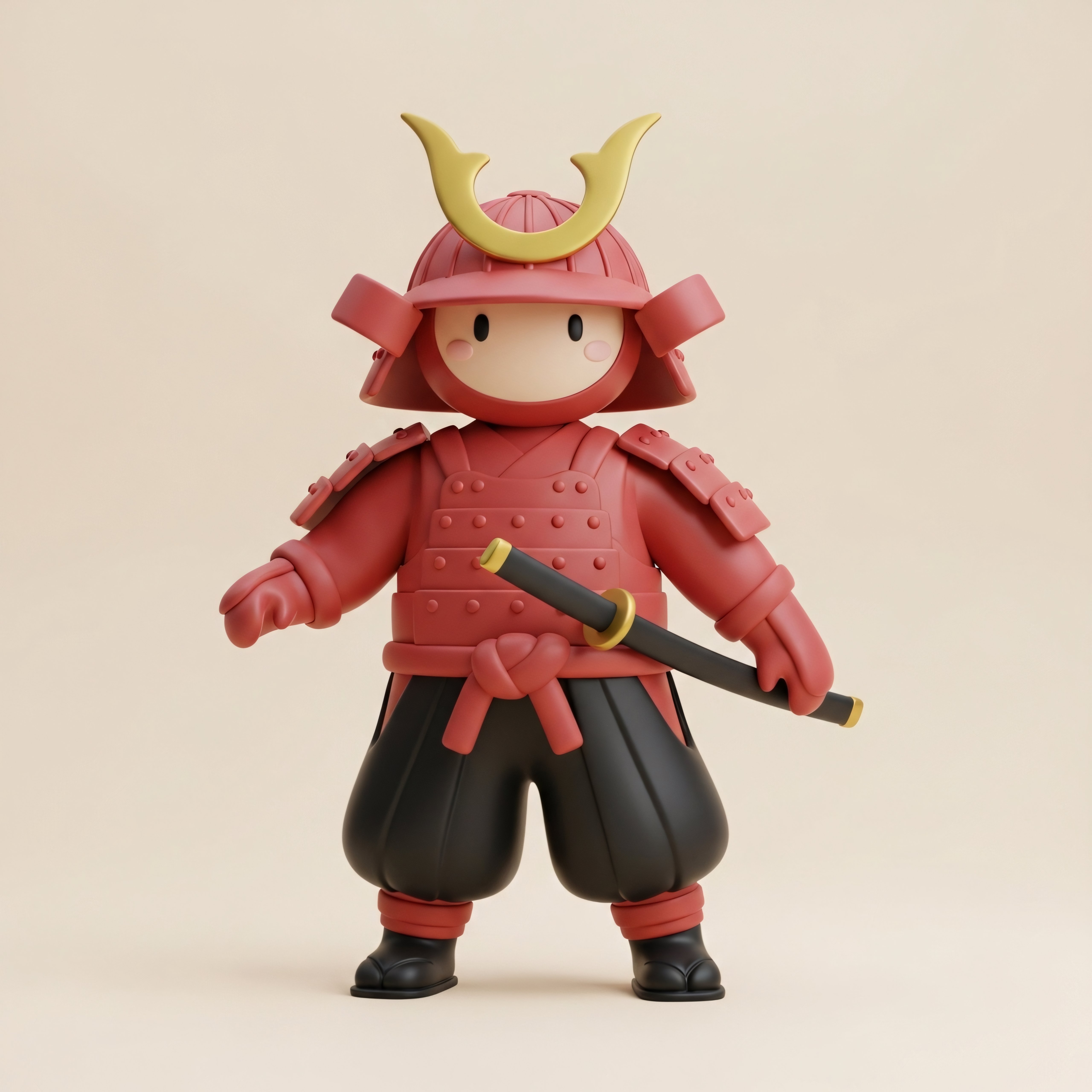 Samurai Character Render 3D Image on Lummi