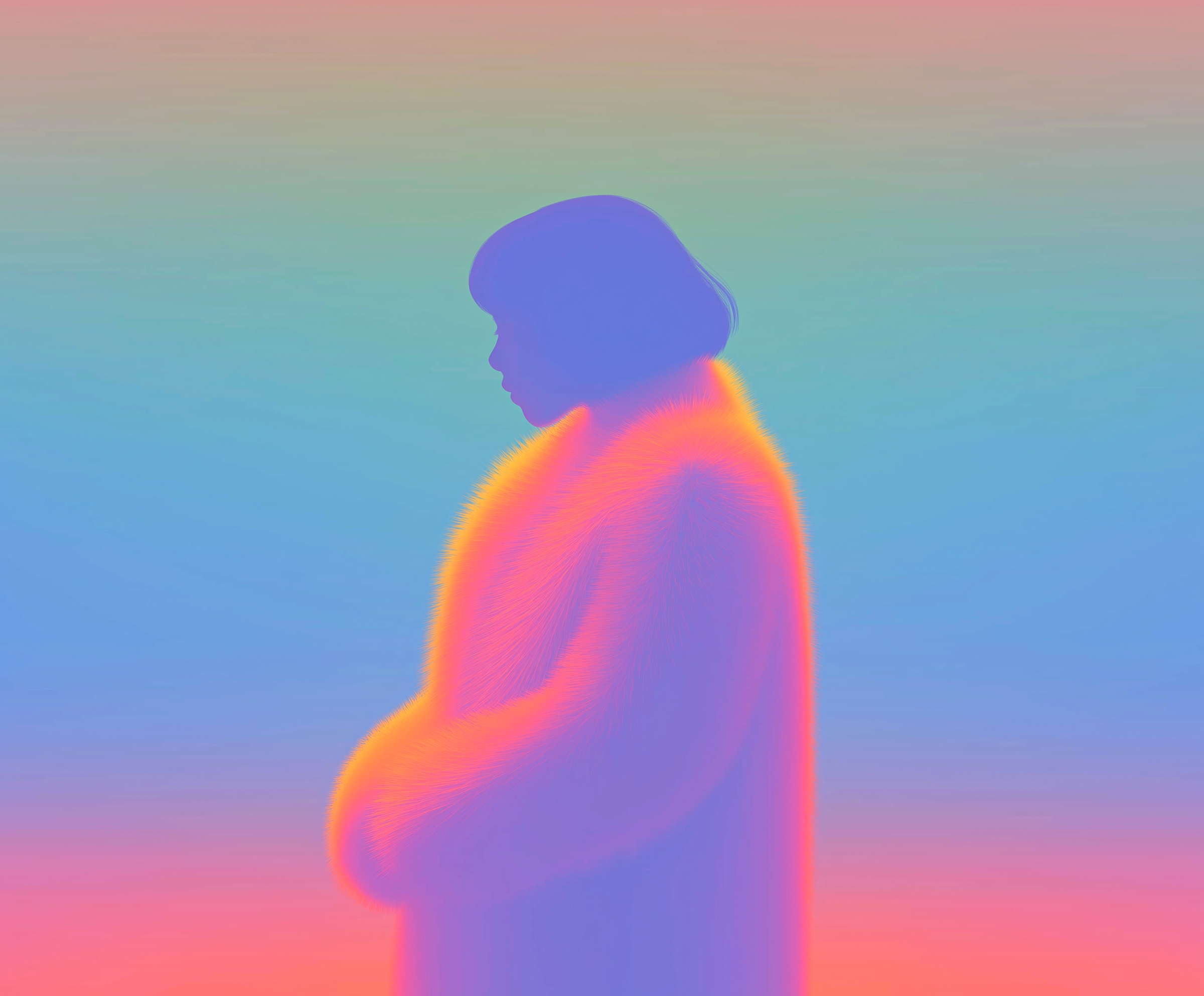 Gradient Silhouette Art Illustration on Lummi