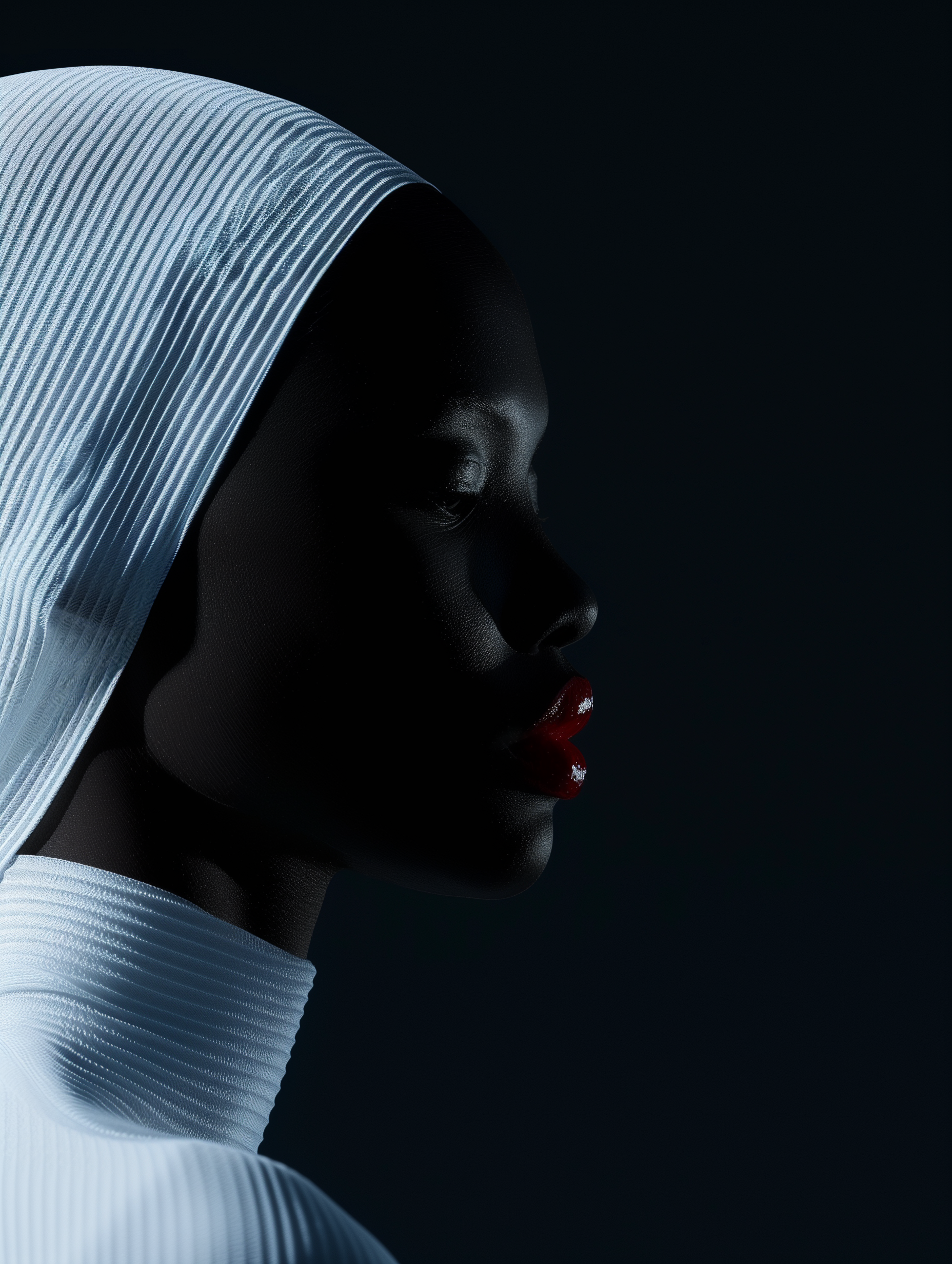 Elegant Profile with Dramatic Lighting Photo on Lummi