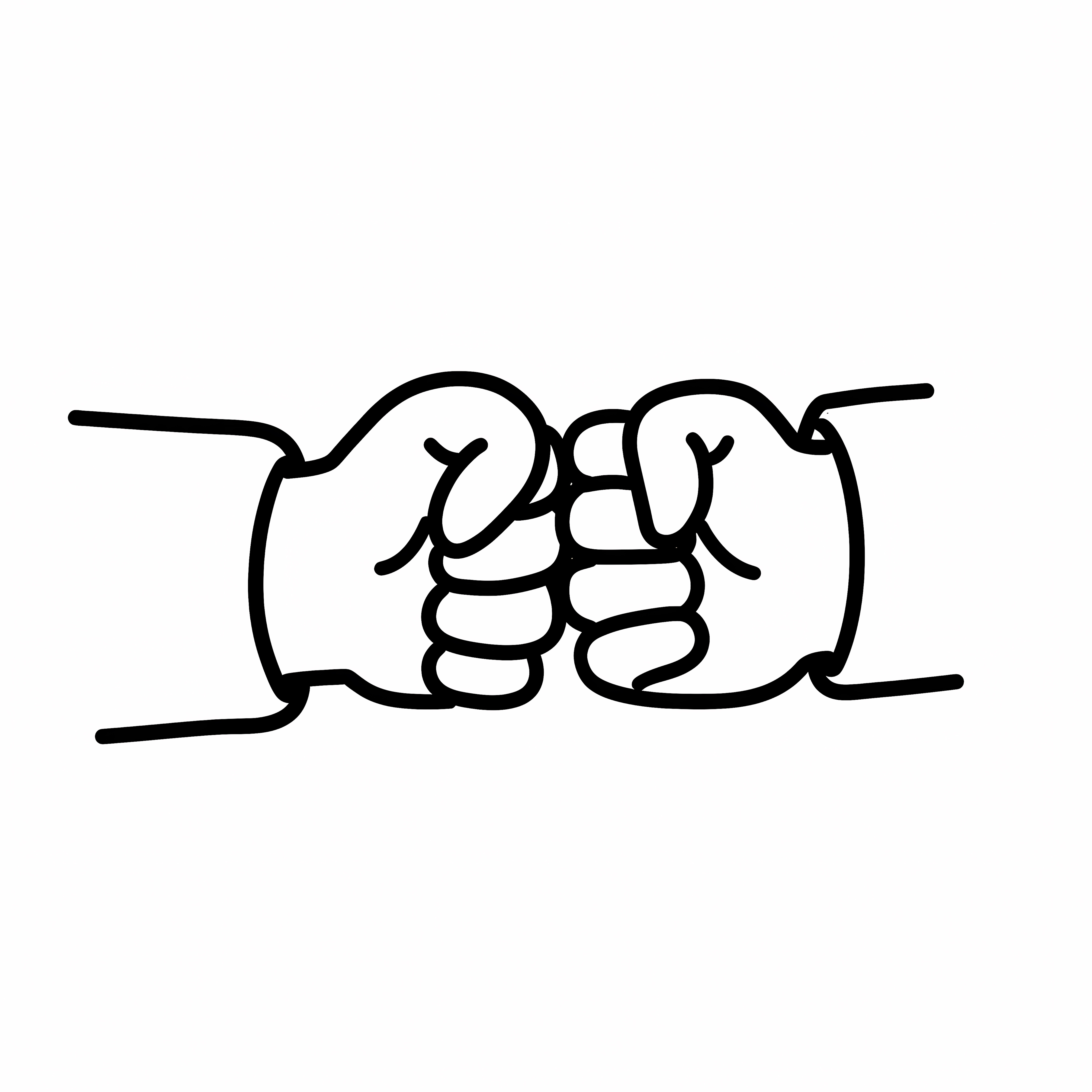 Fist Bump Drawing Illustration on Lummi
